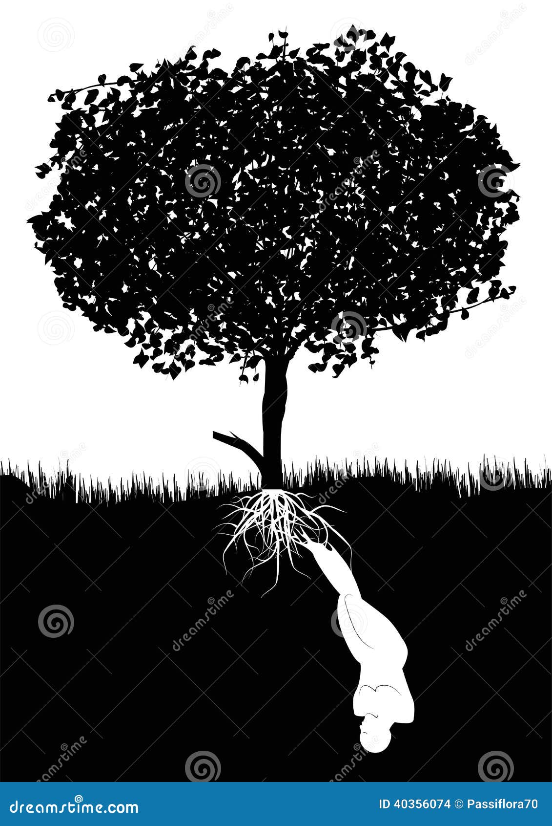 Tree and human stock vector. Illustration of tree, life - 40356074