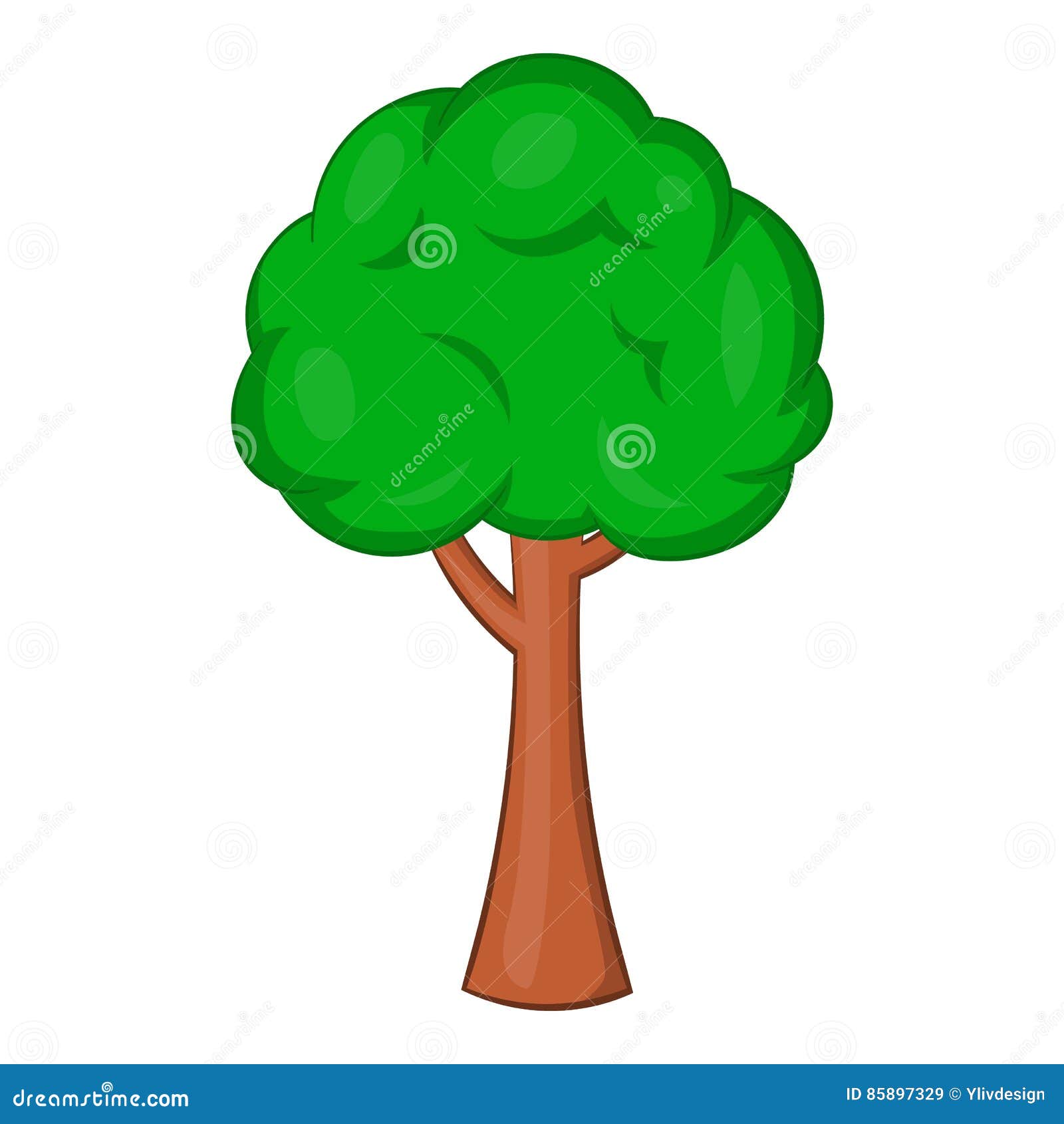 Tree icon, cartoon style stock vector. Illustration of plant - 85897329