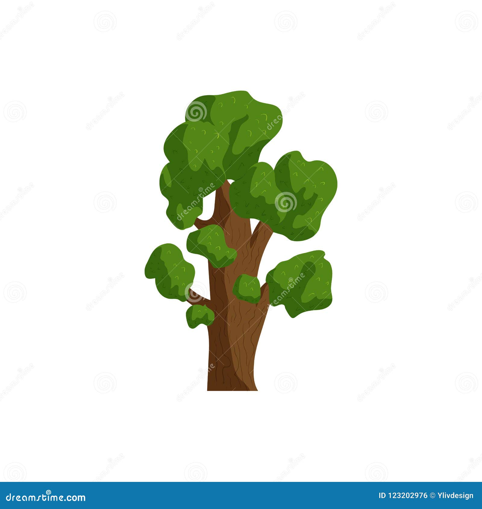 Tree icon, cartoon style stock illustration. Illustration of cartoon ...
