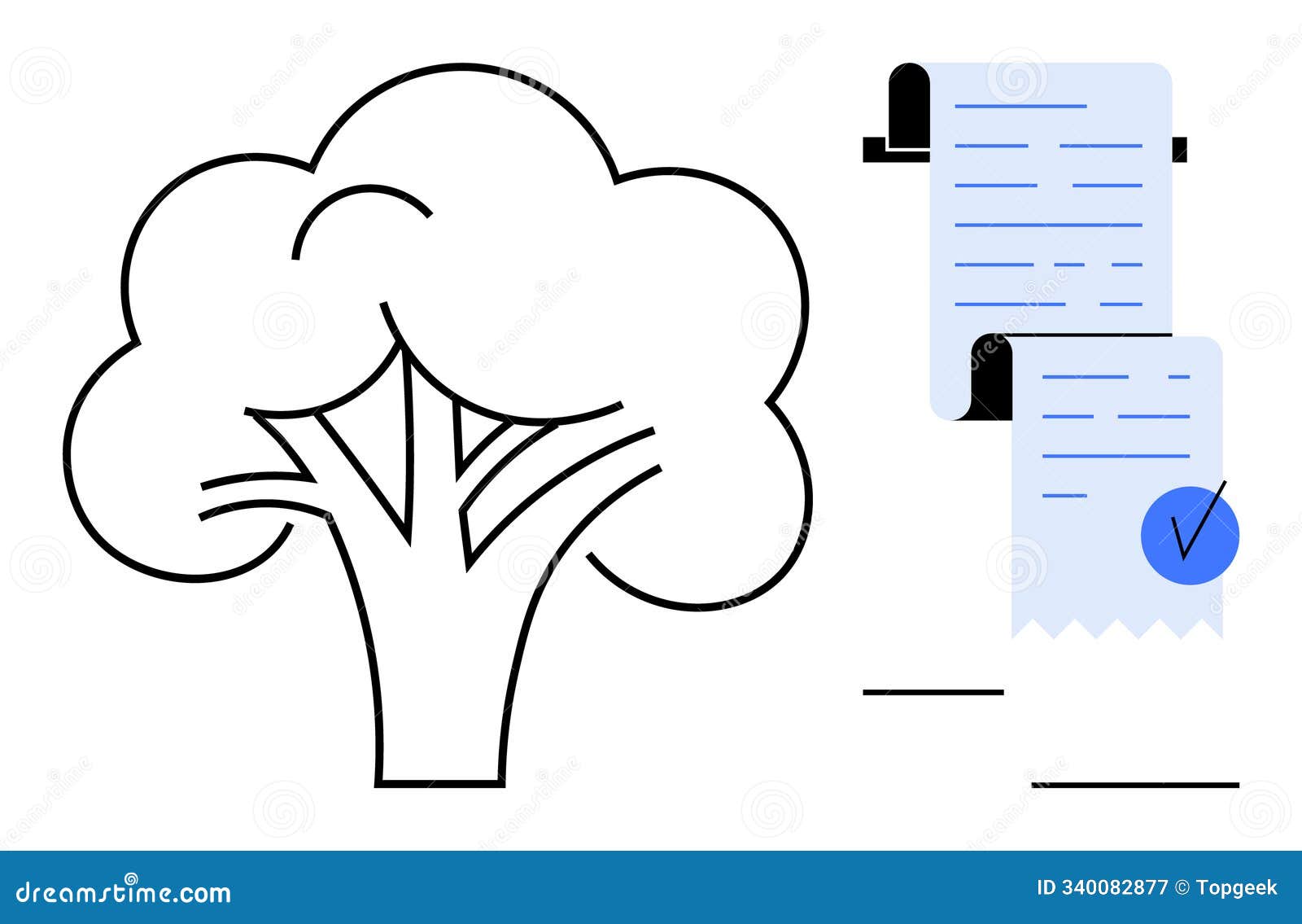 Tree Icon with Checklist Symbolizing Environmental Compliance and ...