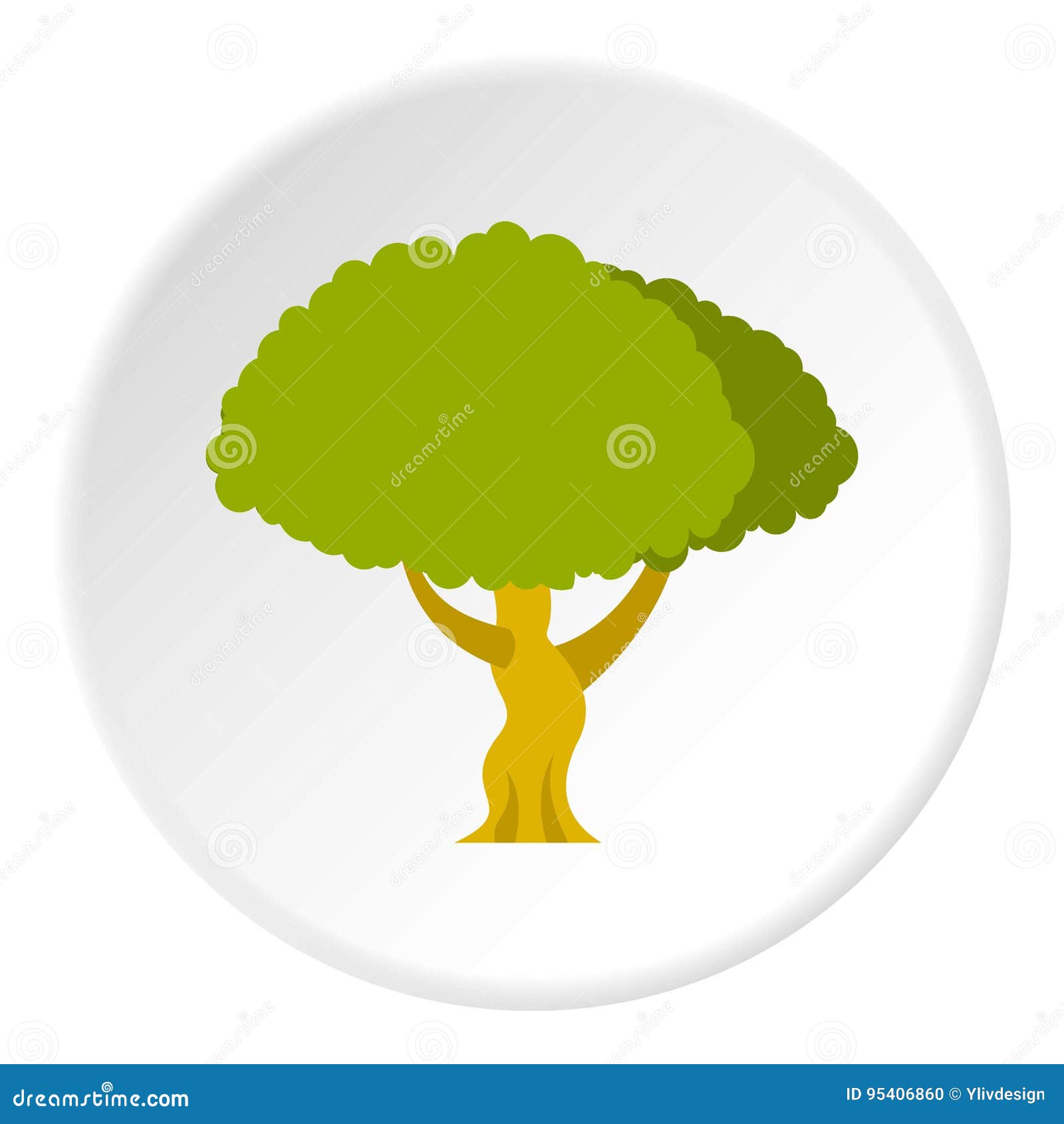 Tree icon circle stock vector. Illustration of plant - 95406860