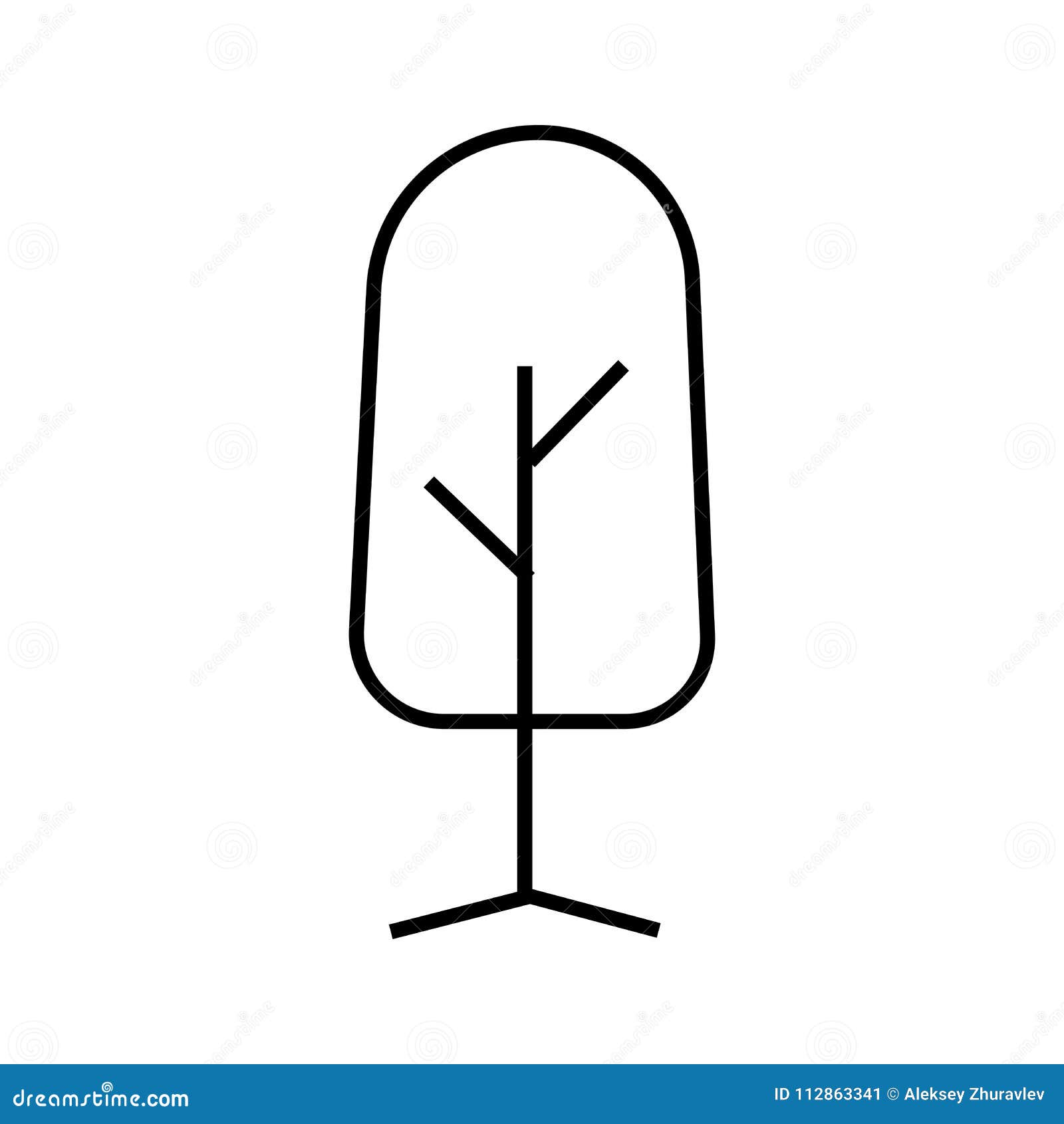 Tree Icon. Forest Symbol. Flat Web Sign on White Background. Stock ...