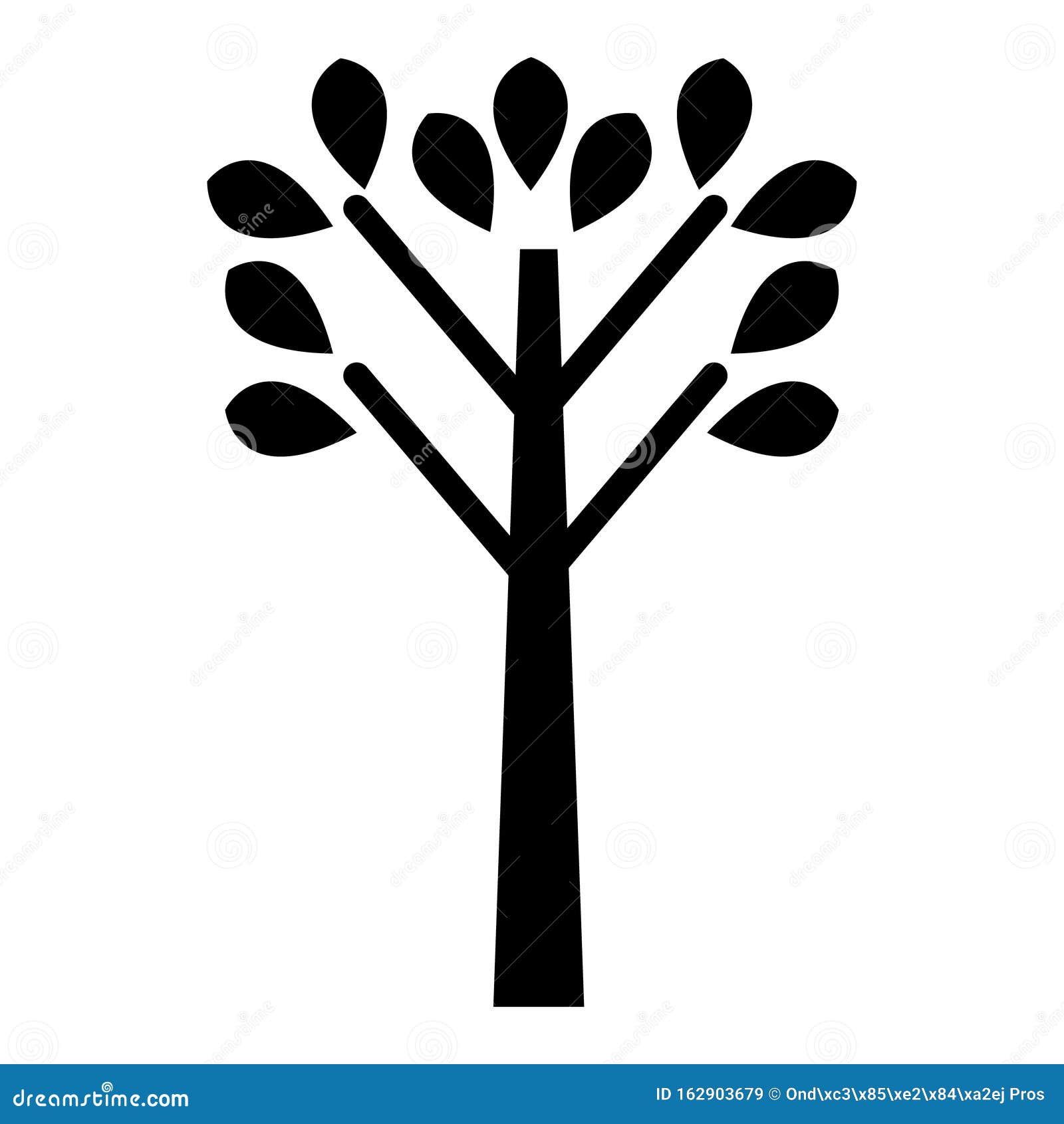 Tree Icon. Forest Vector Symbol Stock Vector - Illustration of botany ...
