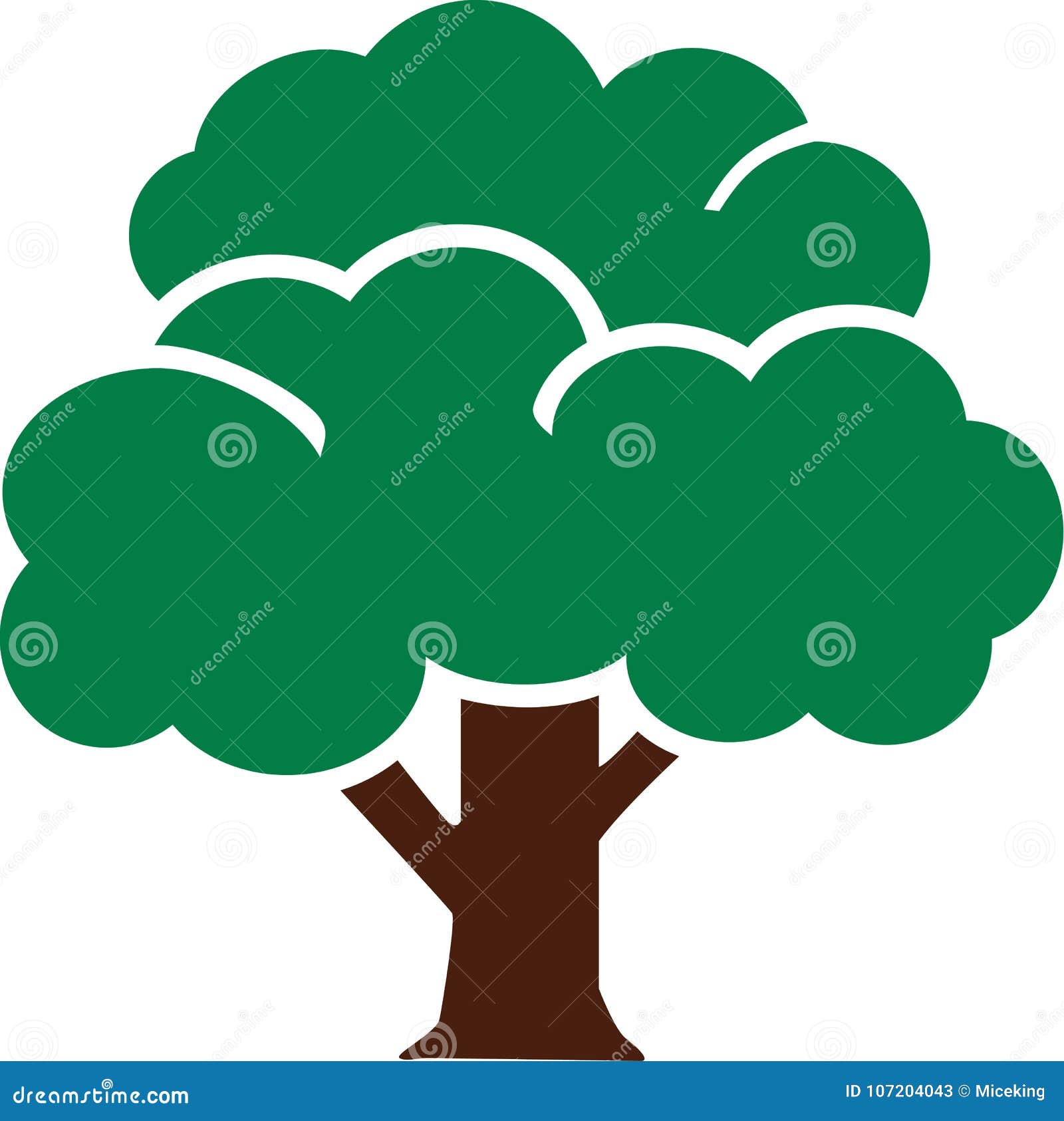 Tree icon pictogram stock vector. Illustration of deciduous - 107204043