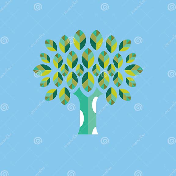 Tree Icon Vector stock vector. Illustration of blue, colour - 71405784