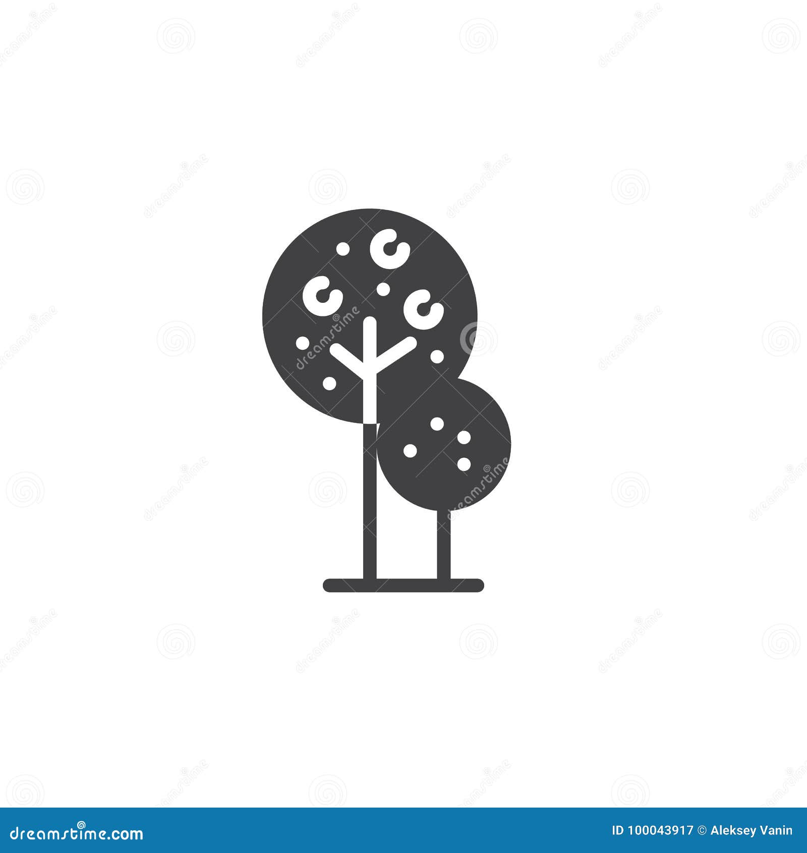 Tree icon vector stock vector. Illustration of pictogram - 100043917