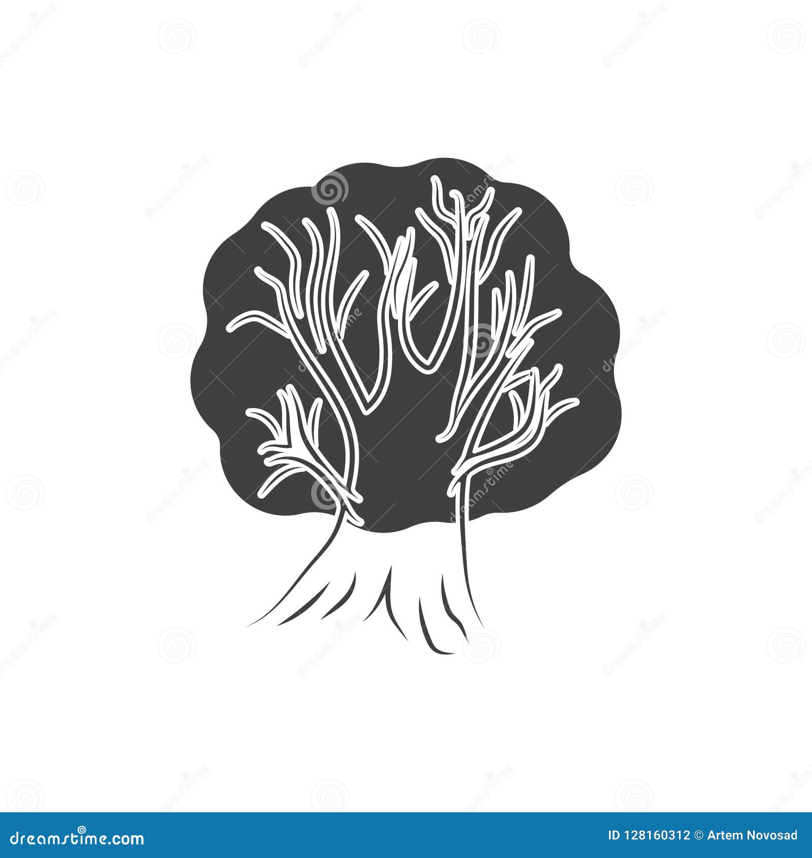 Tree Icon Vector Illustration on White Background. Stock Vector ...