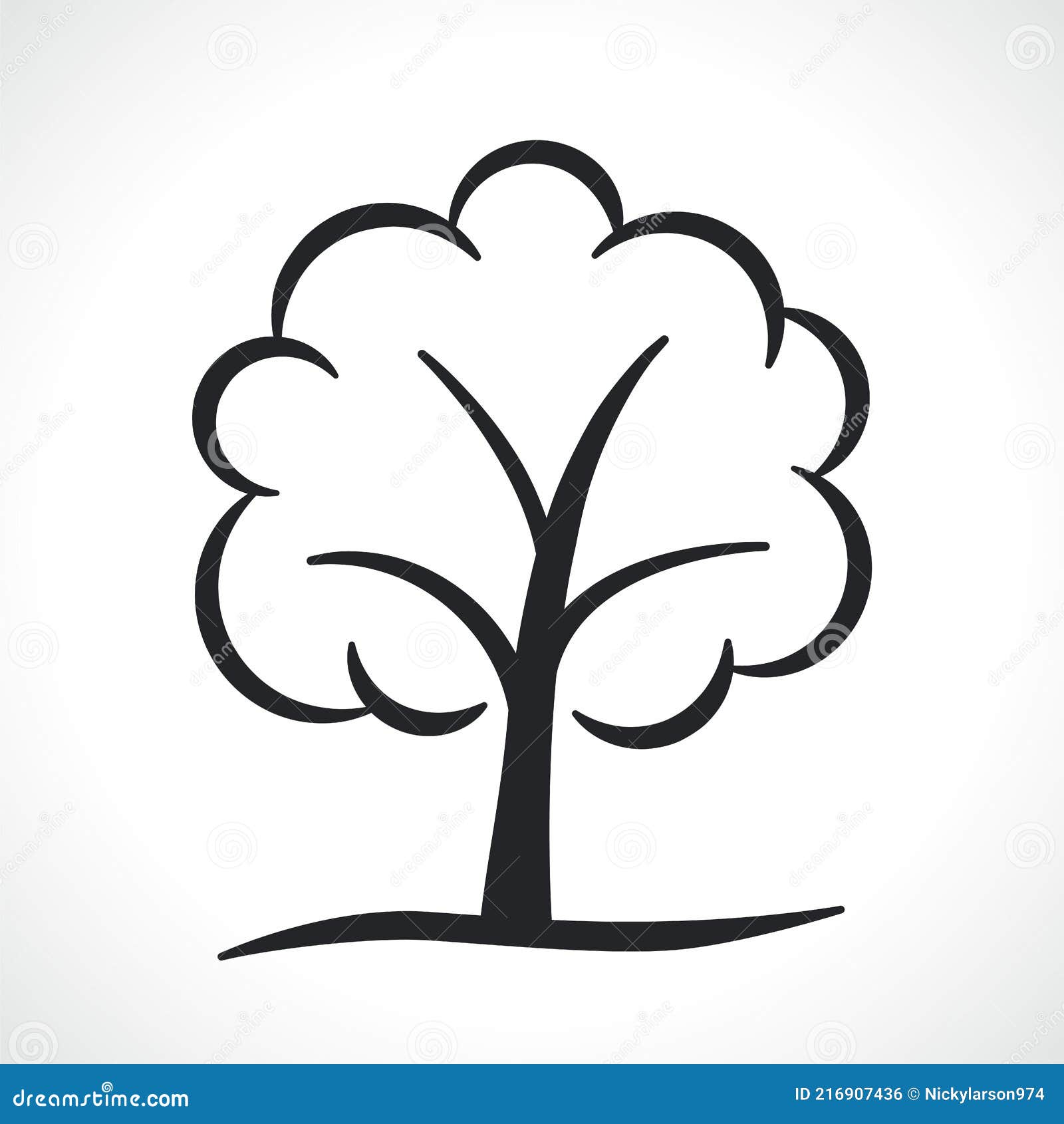 Tree Icon Vector Isolated Design Stock Vector - Illustration of black ...