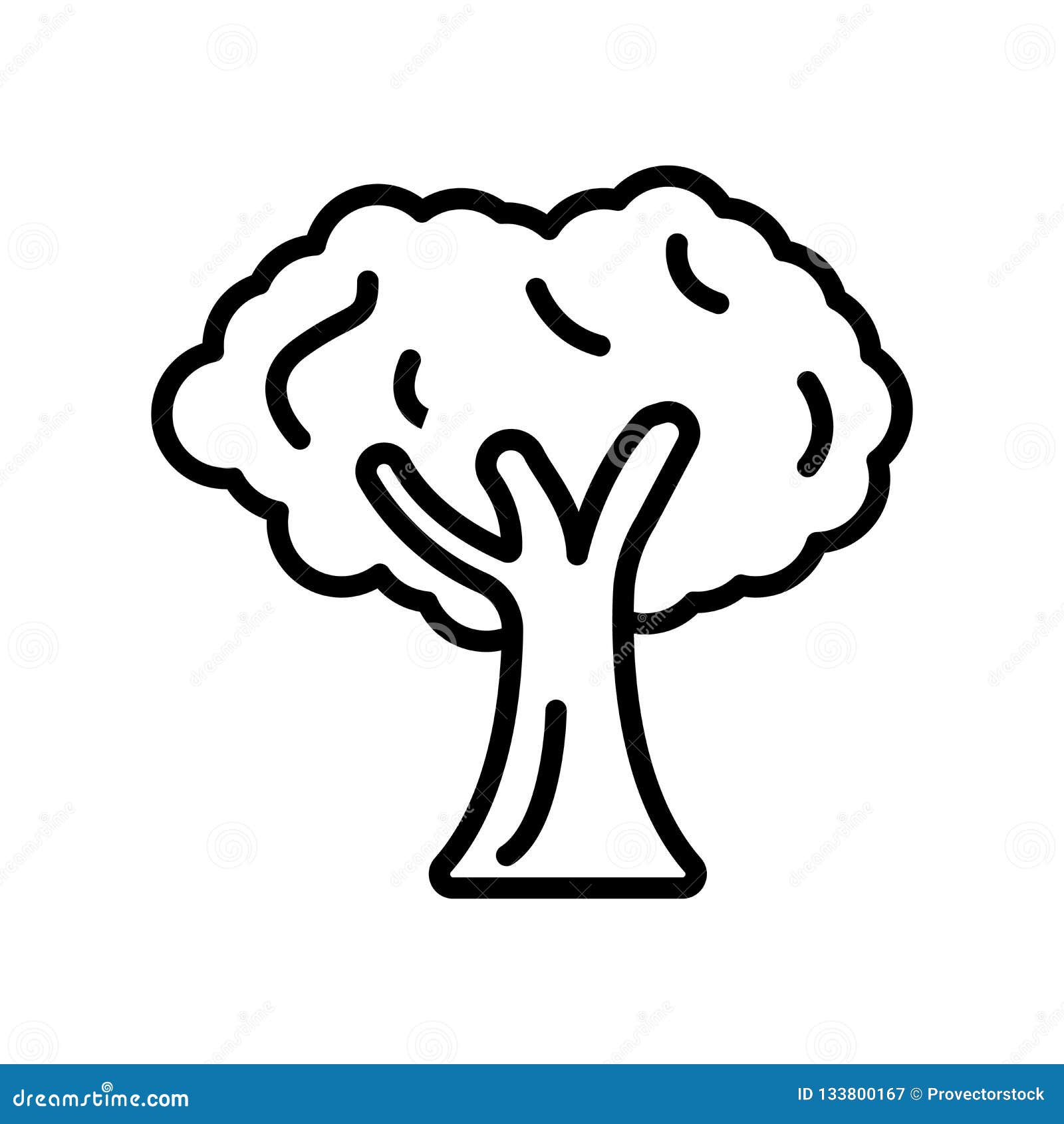 Tree Icon Vector Isolated on White Background, Tree Sign , Line Stock ...