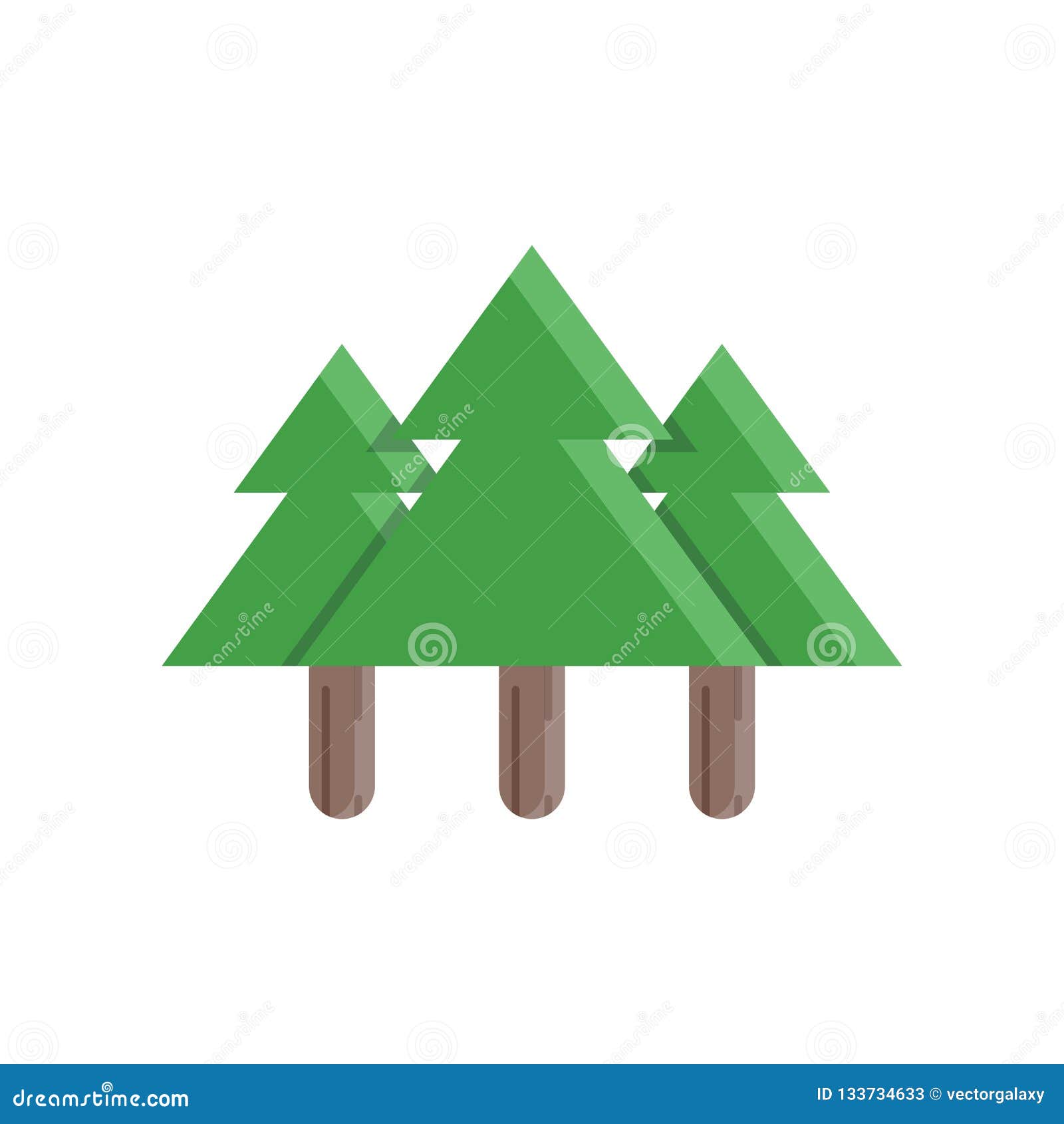 Tree Icon Vector Sign and Symbol Isolated on White Background Stock ...