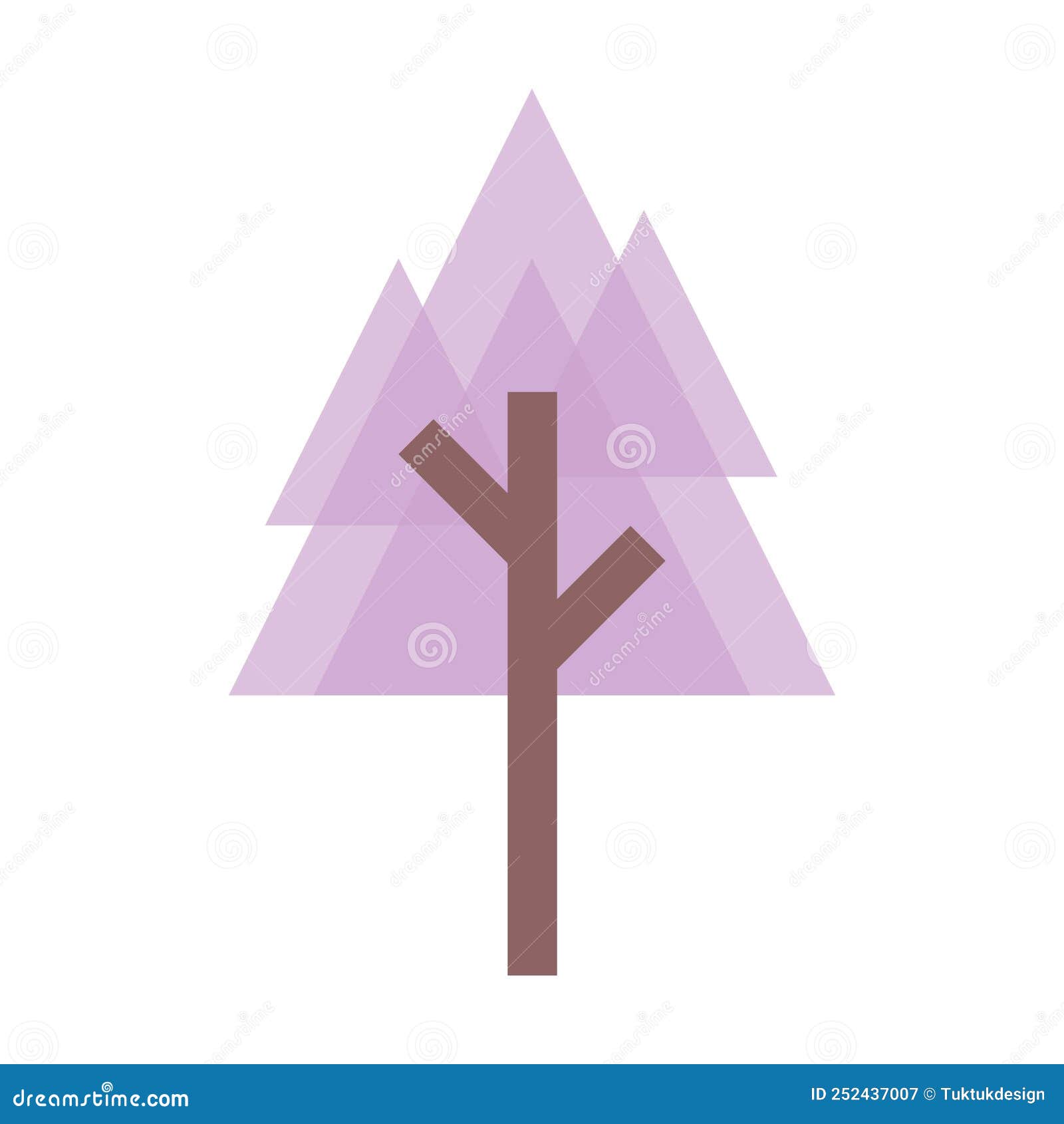 Tree Icon Vector Triangle Geometric Symbol for Nature, Ecology and ...