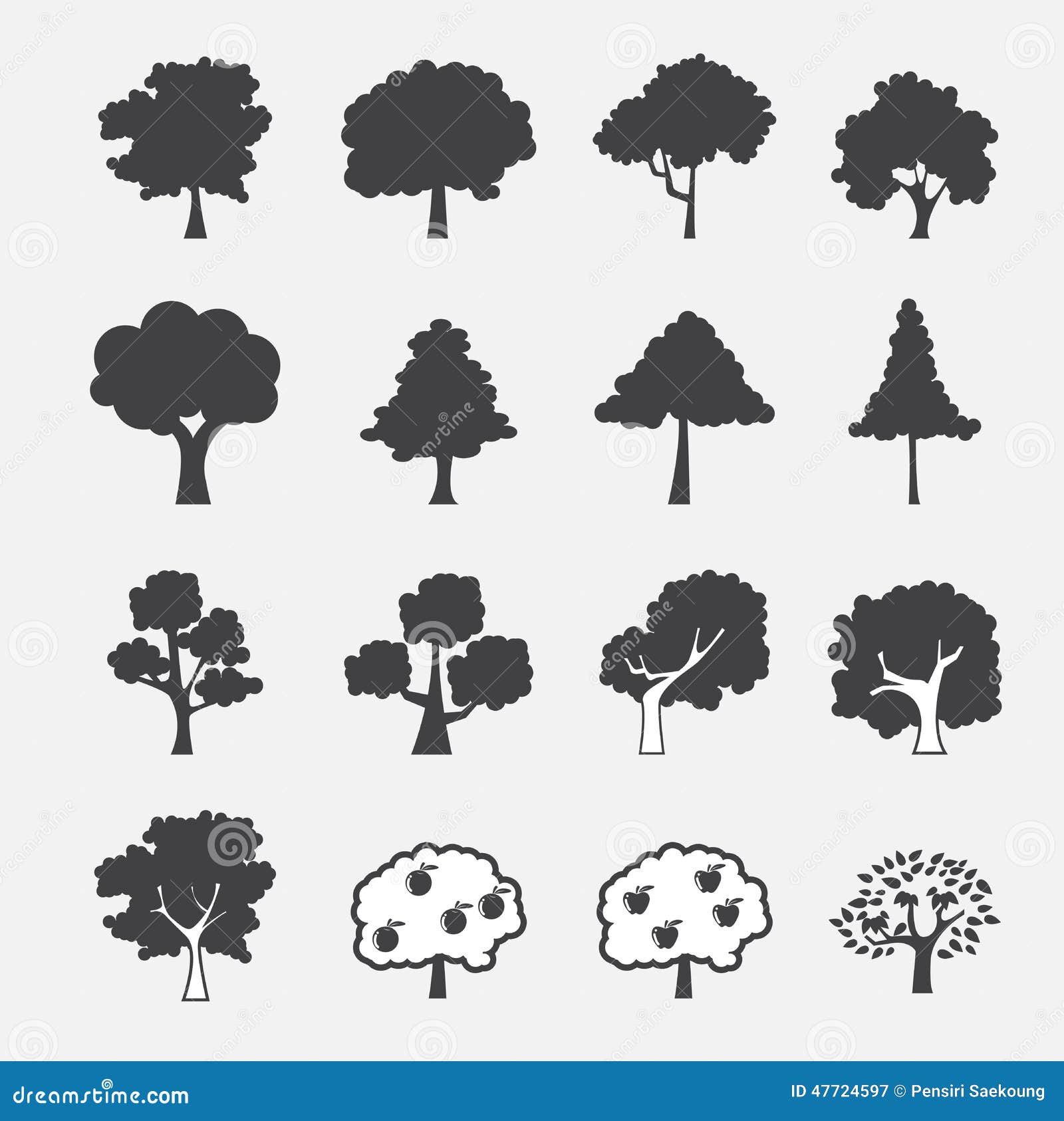 Tree icon stock vector. Illustration of natural, icon - 47724597