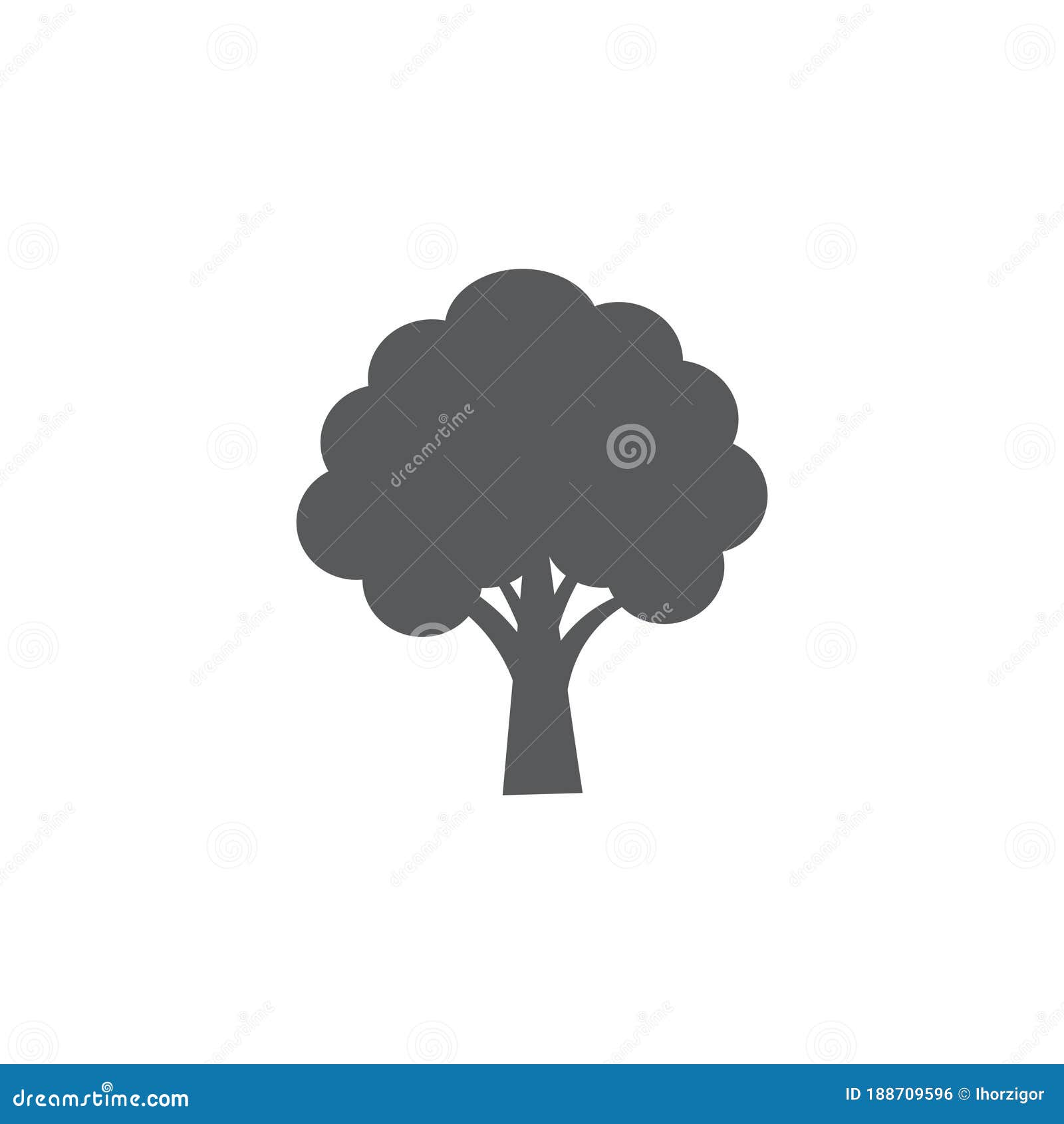 Tree Icon on White Background Stock Vector - Illustration of decorative ...