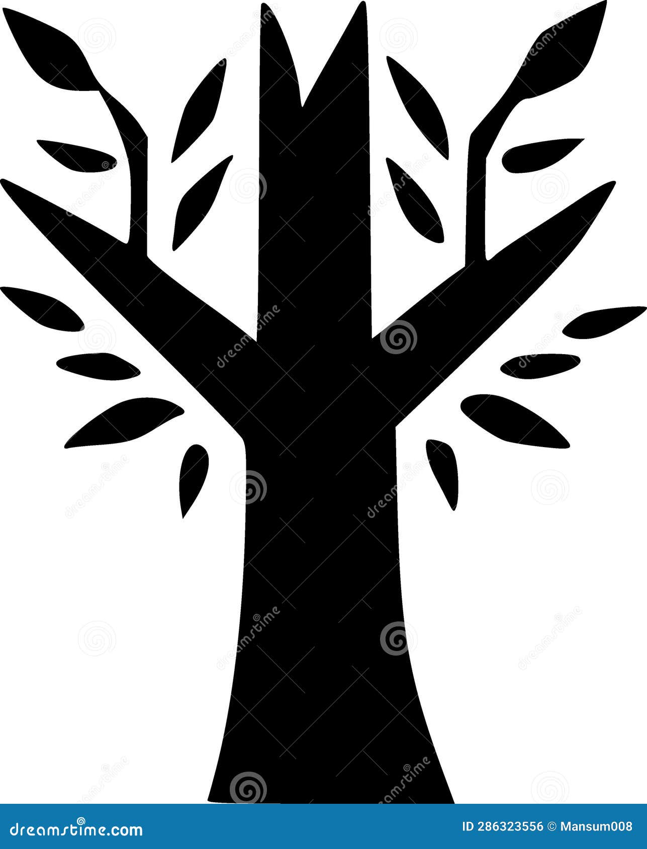 Tree Icon. on White Background Stock Illustration - Illustration of ...