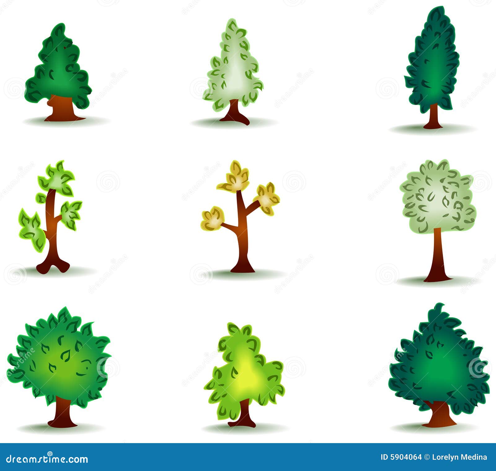 Tree Icons stock illustration. Illustration of nature - 5904064