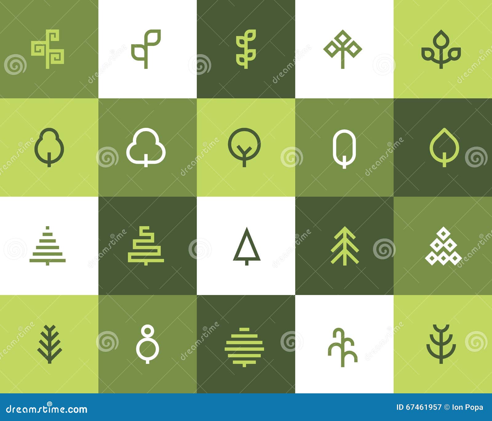 Tree icons. Flat style stock vector. Illustration of pine - 67461957