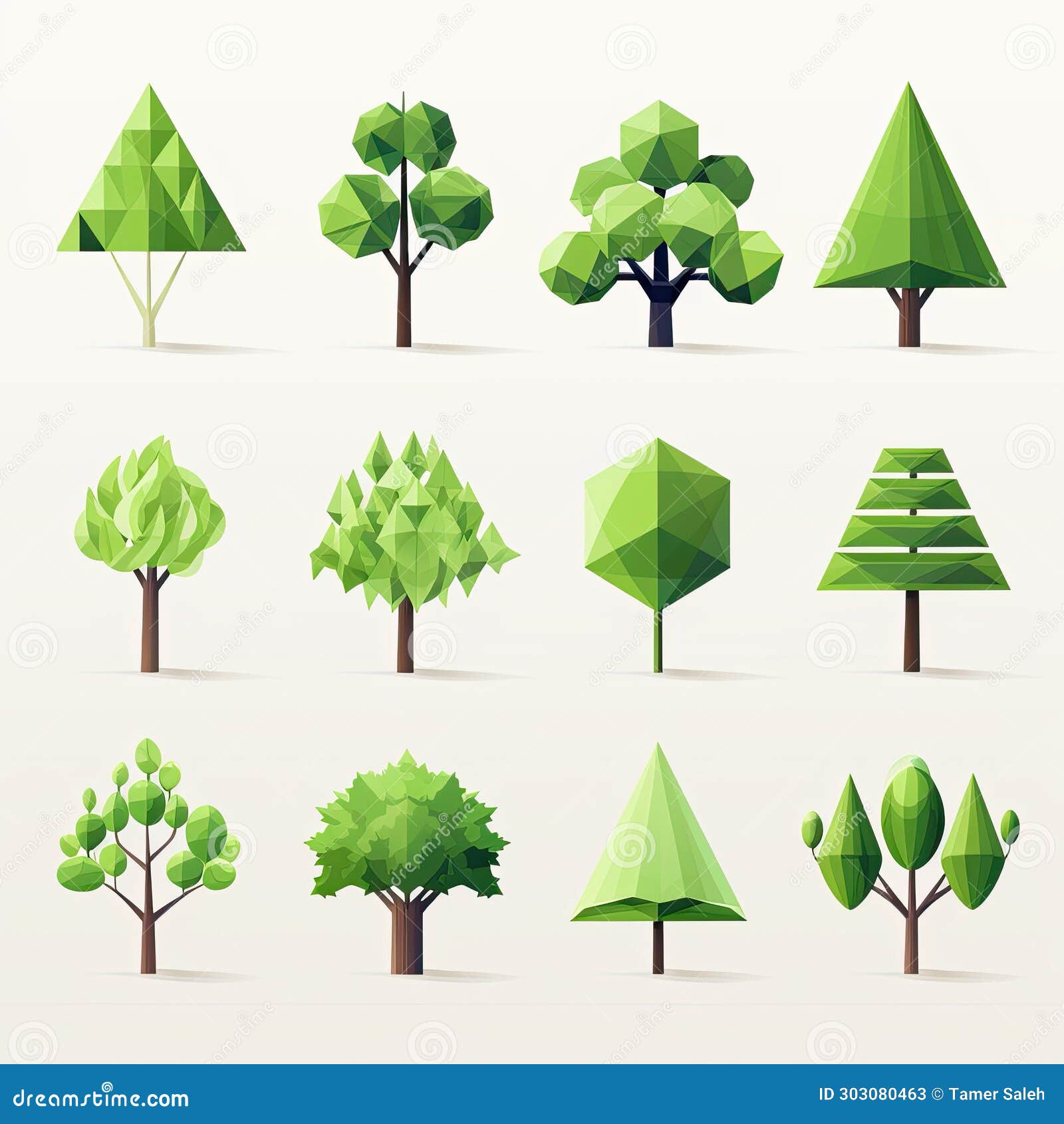 Tree Icons Vector Illustration Stock Illustration - Illustration of ...