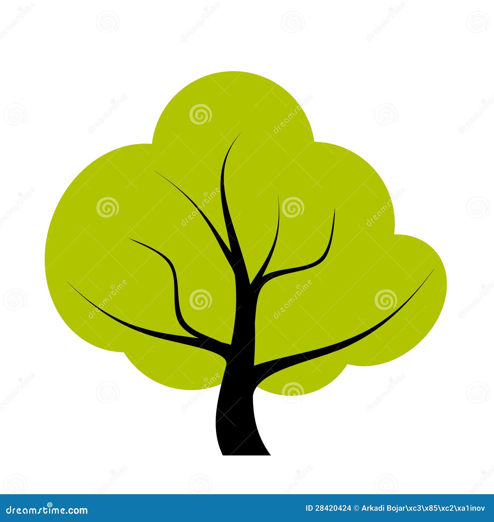 Tree illustration stock vector. Illustration of elegant - 28420424