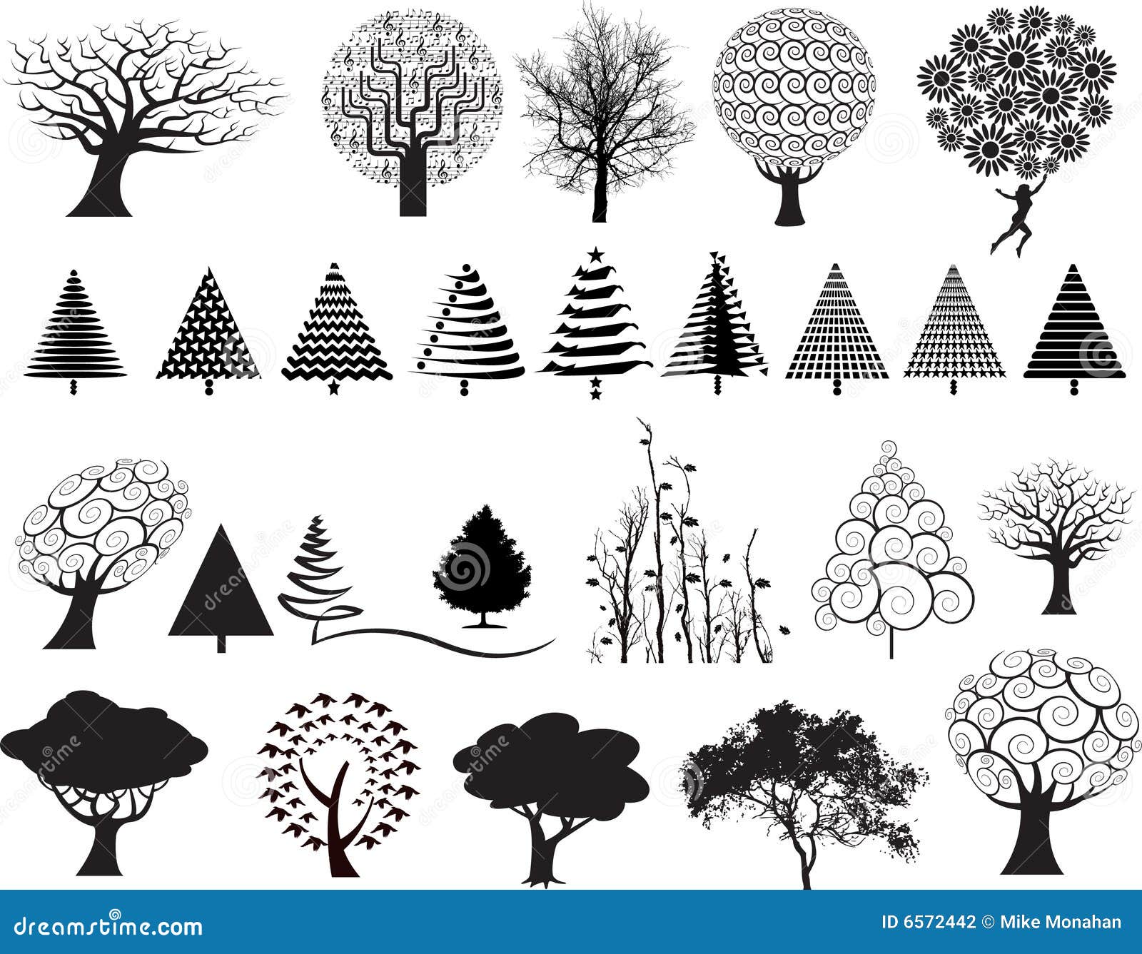 Tree illustration set stock vector. Illustration of renderings - 6572442