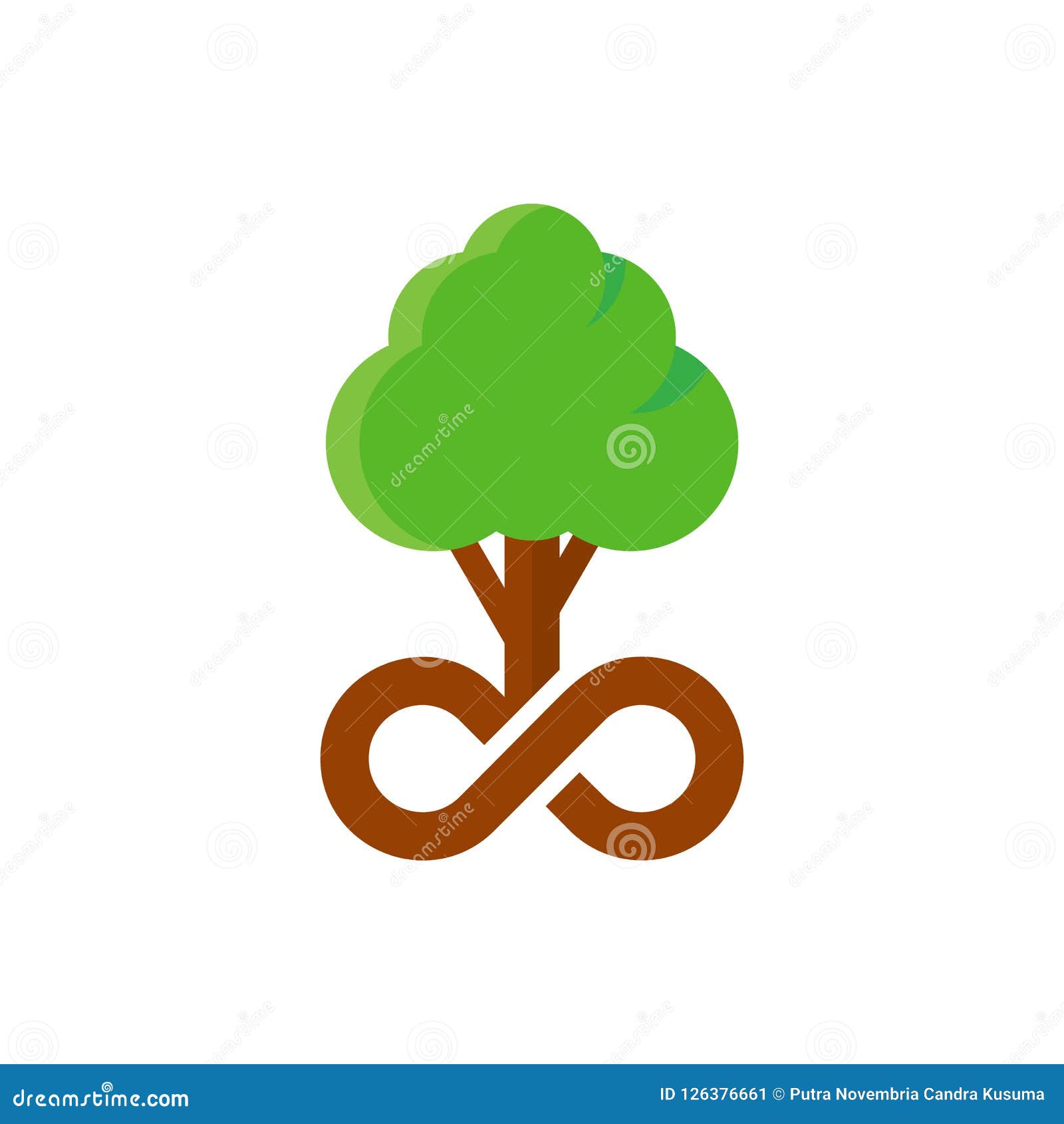Tree Infinity Head Logo Icon Design Stock Vector - Illustration of ...