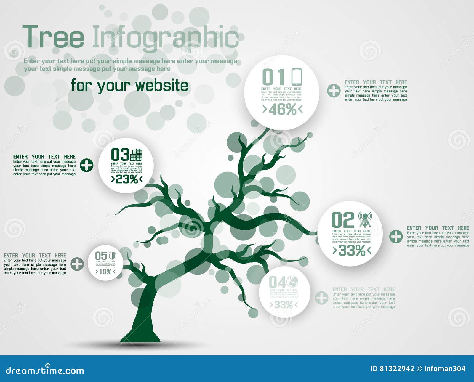 Tree infographic modern stock vector. Illustration of collection - 81322942
