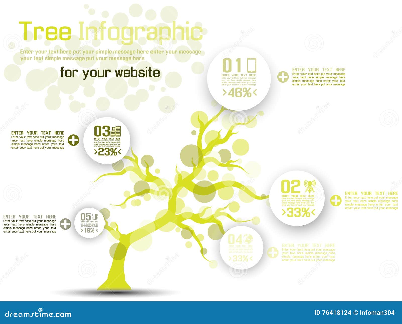 Tree Infographic Modern for Web and Other Stock Vector - Illustration ...