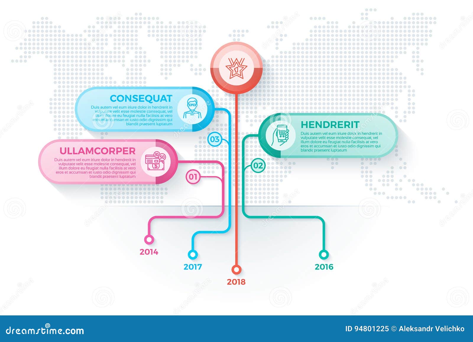Tree Infographics Template with 6 Branches Options and Root Stock ...
