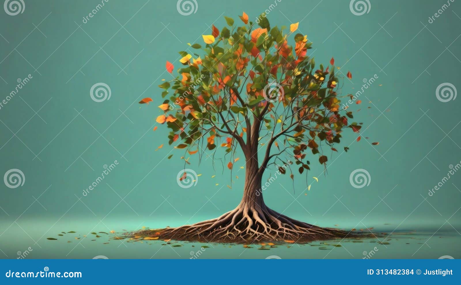 A Tree that Initially Has Weak and Withered Roots Slowly Grows and ...