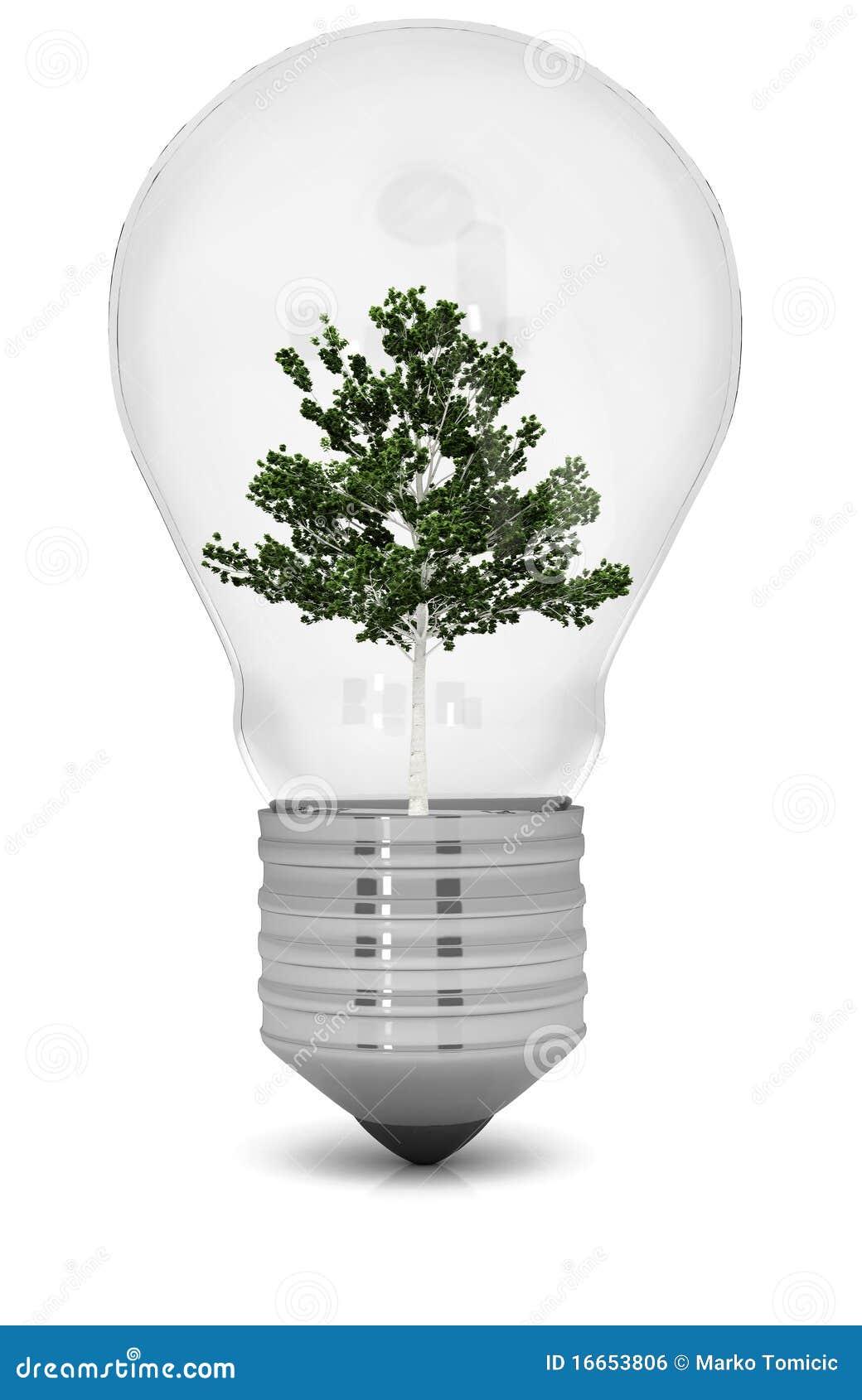 Tree inside a bulb stock illustration. Illustration of environment ...