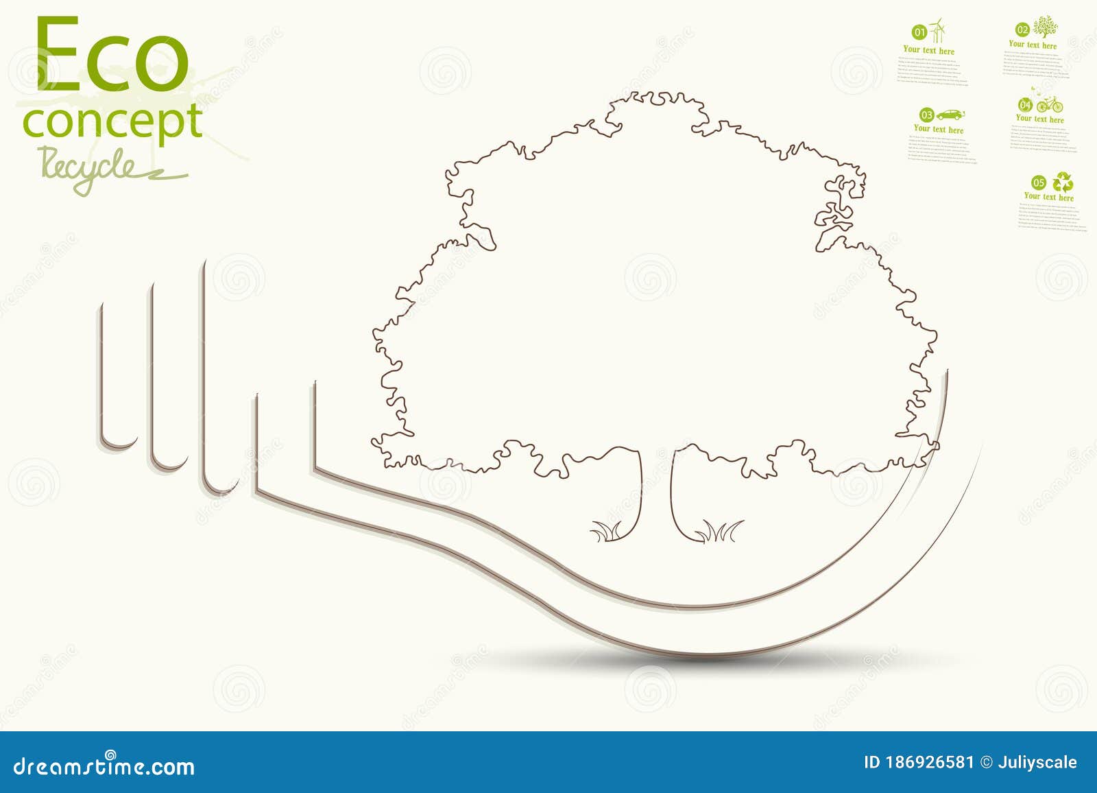 The Tree Inside the Light Bulb. Light Bulb Idea Stock Vector ...