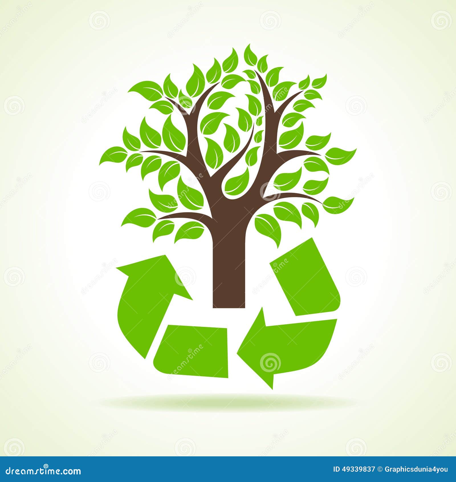 Tree Inside the Recycle Icon Stock Vector - Illustration of pollution ...