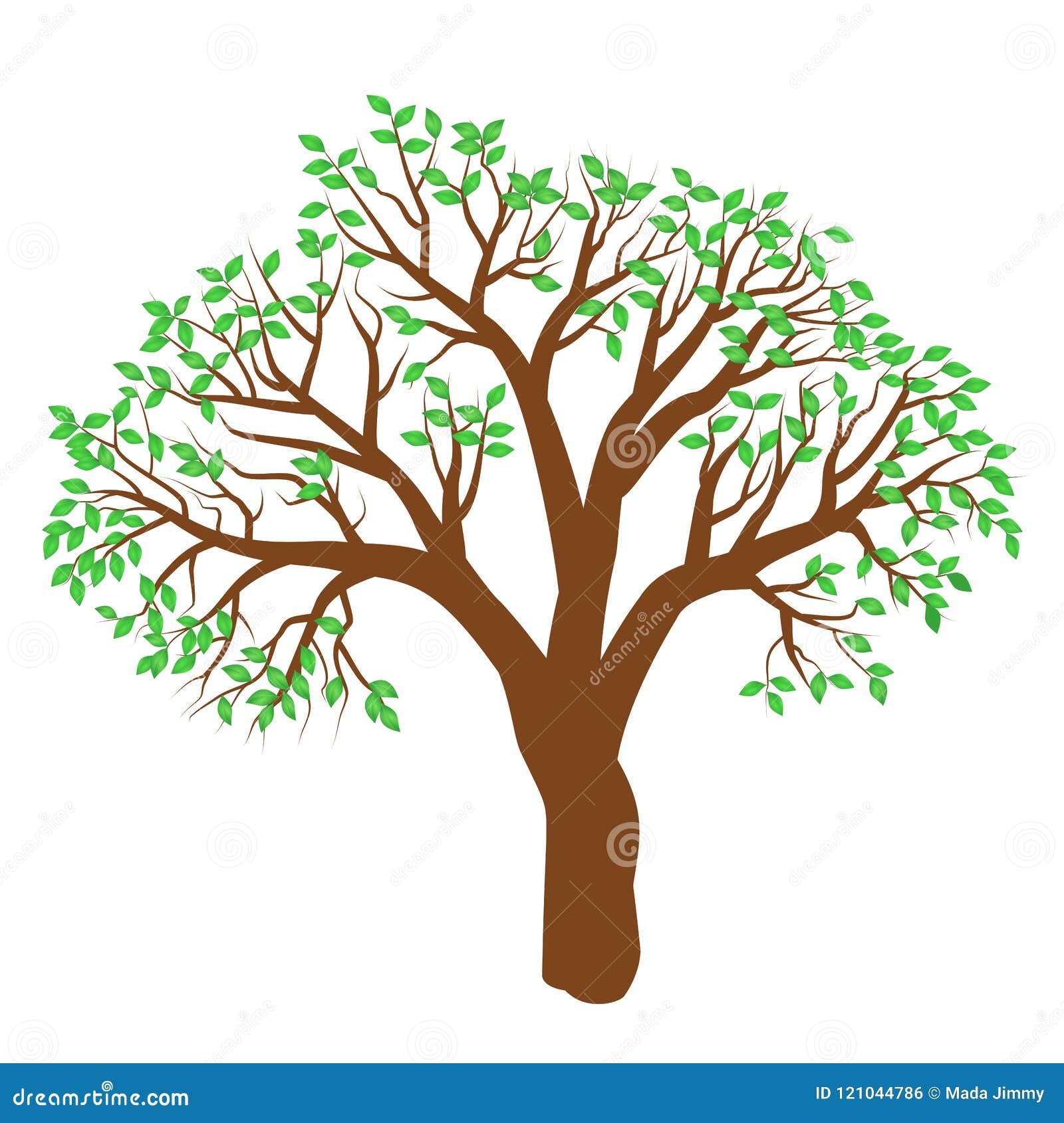 Alone Tree Illustration Vector Stock Photo - Illustration of nature ...