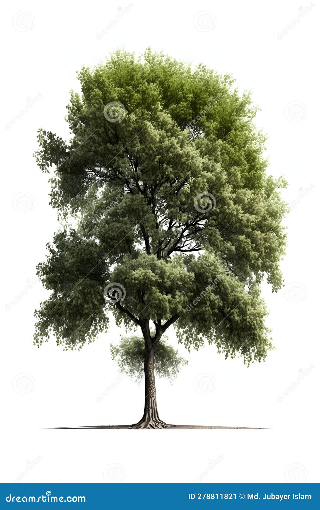 Tree Isolated on White Background for Use in Architectural Design or ...