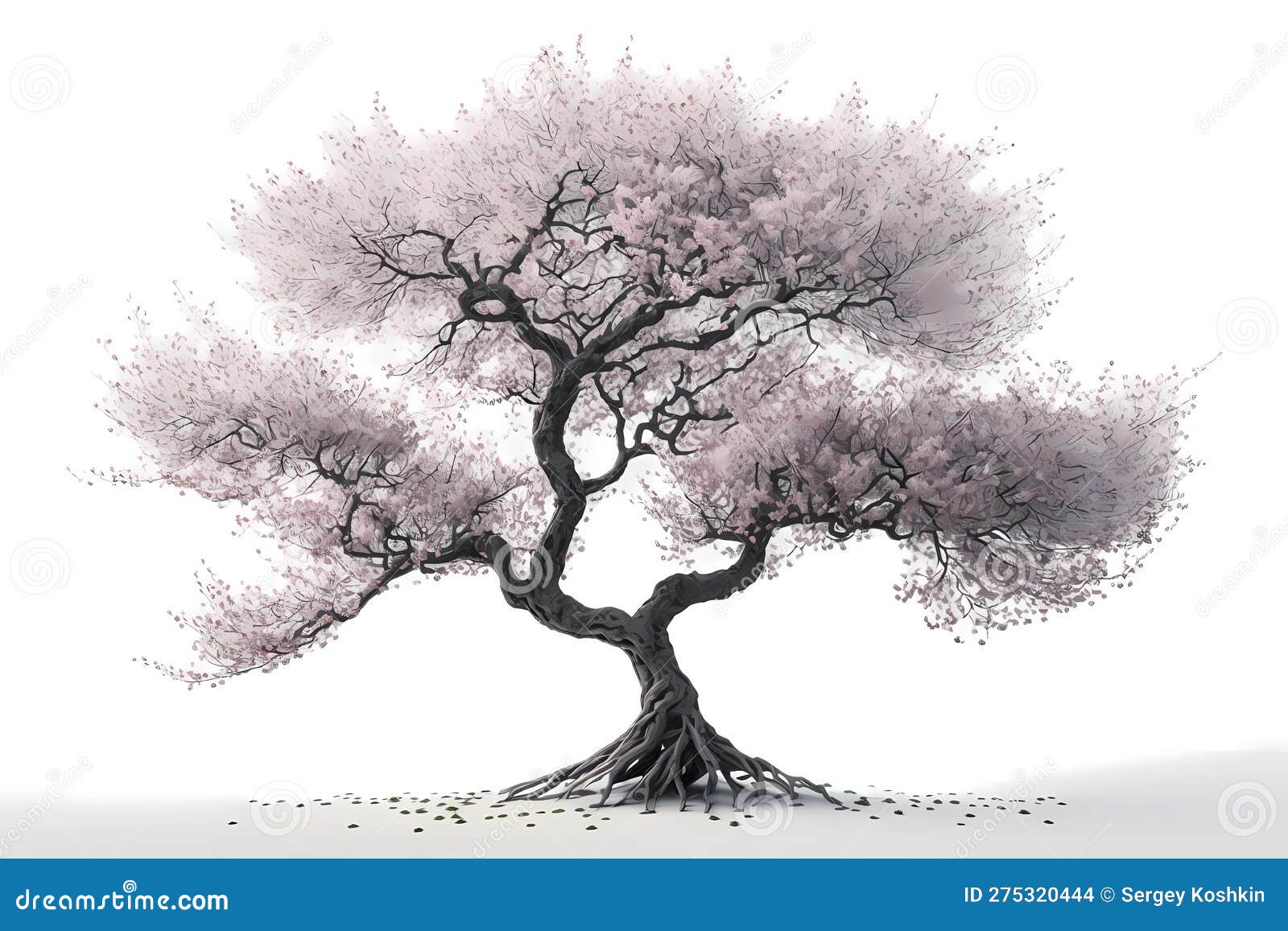 Tree Isolated on White Background Stock Illustration - Illustration of ...