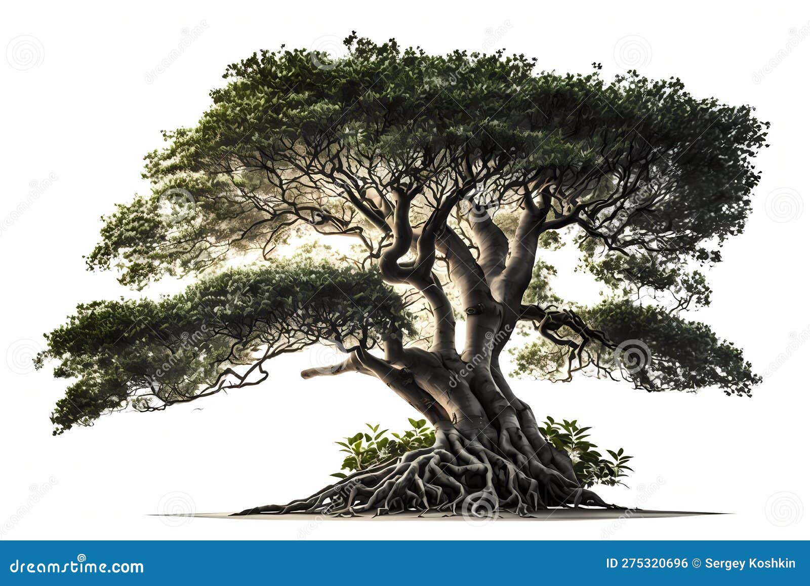 Tree Isolated on White Background Stock Illustration - Illustration of ...