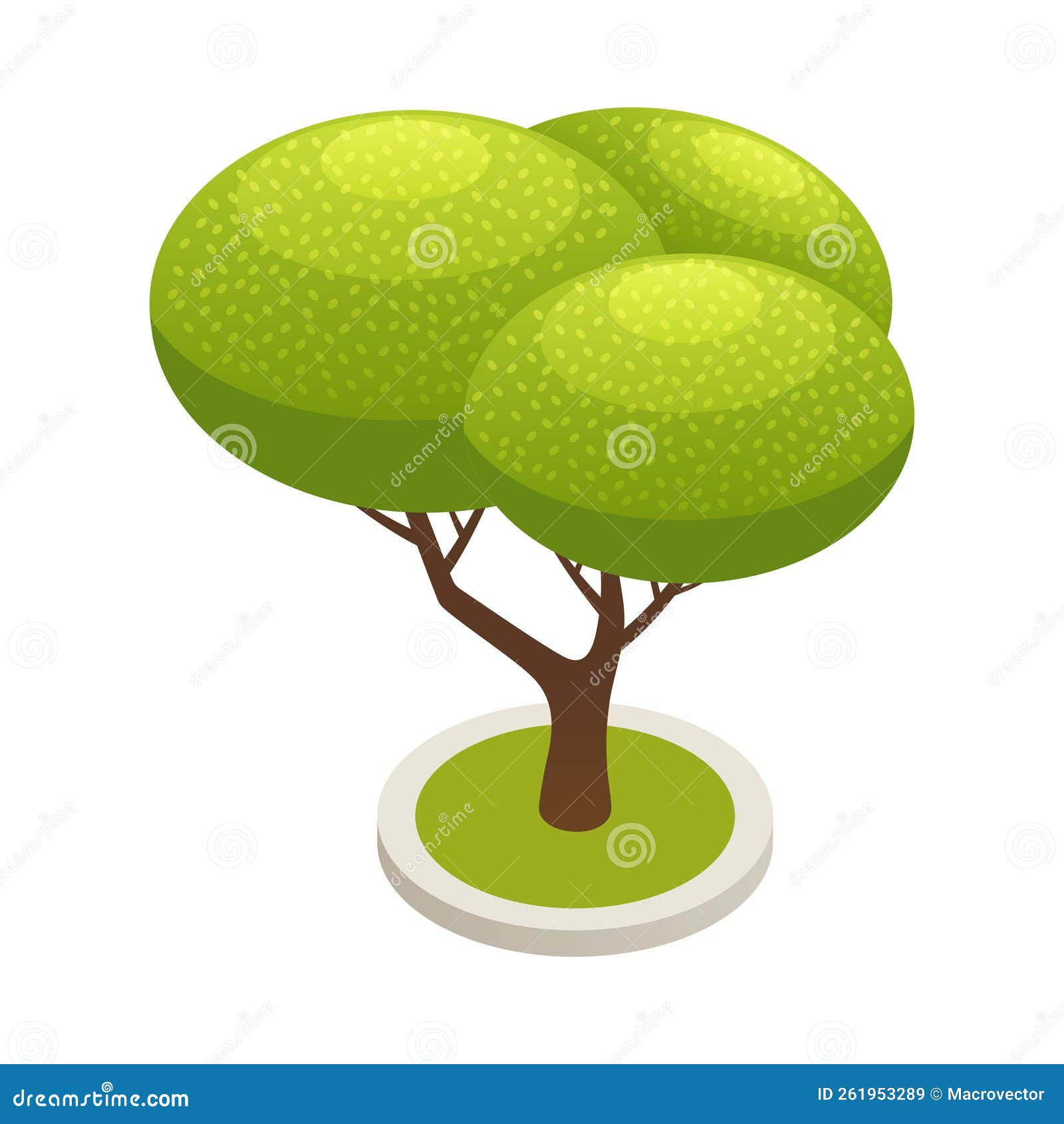 Tree Isometric Icon stock illustration. Illustration of park - 261953289