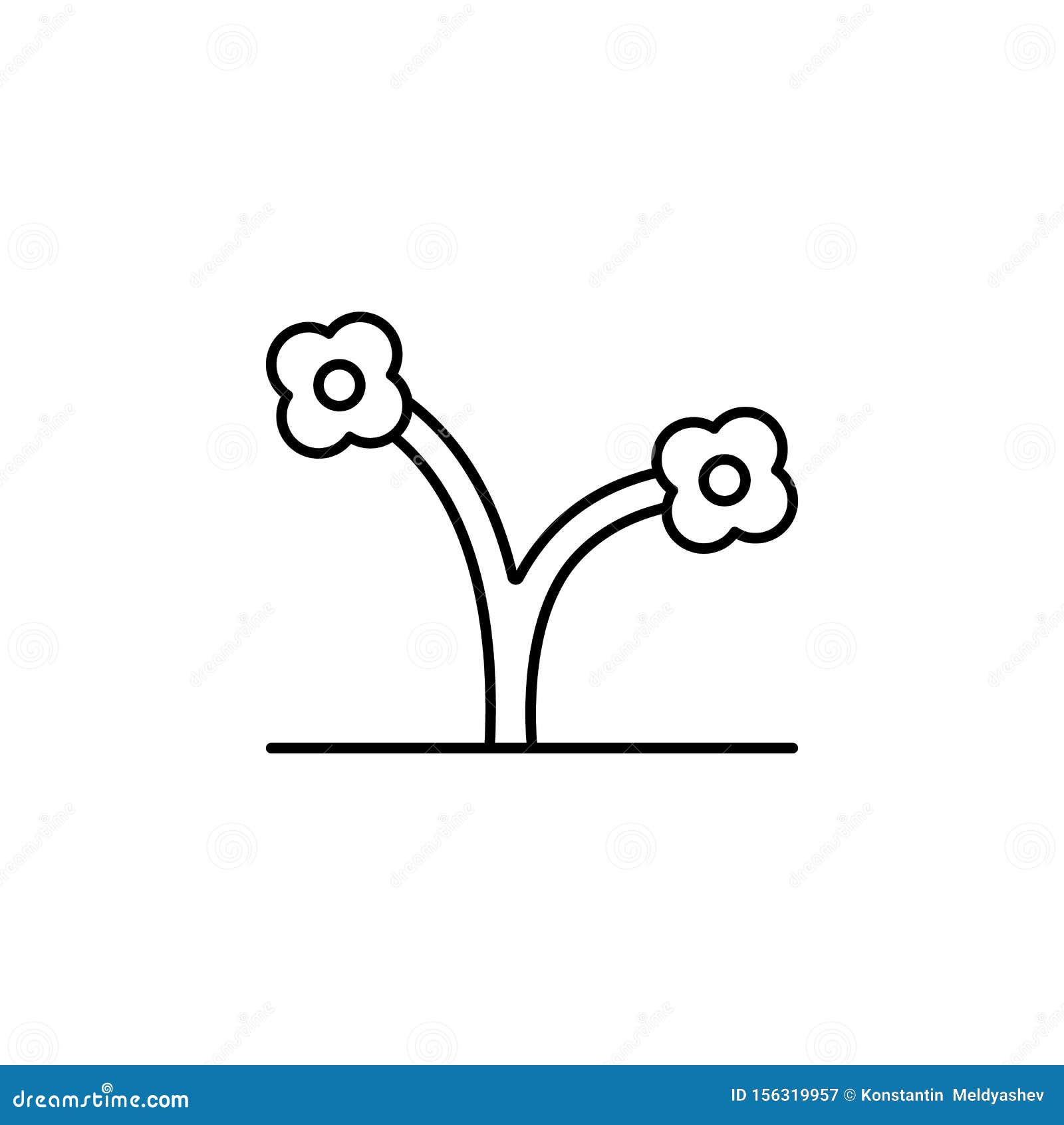 Tree Joshua Icon Simple Thin Line Outline Vector Of Trees Icons For Ui And Ux Website Or