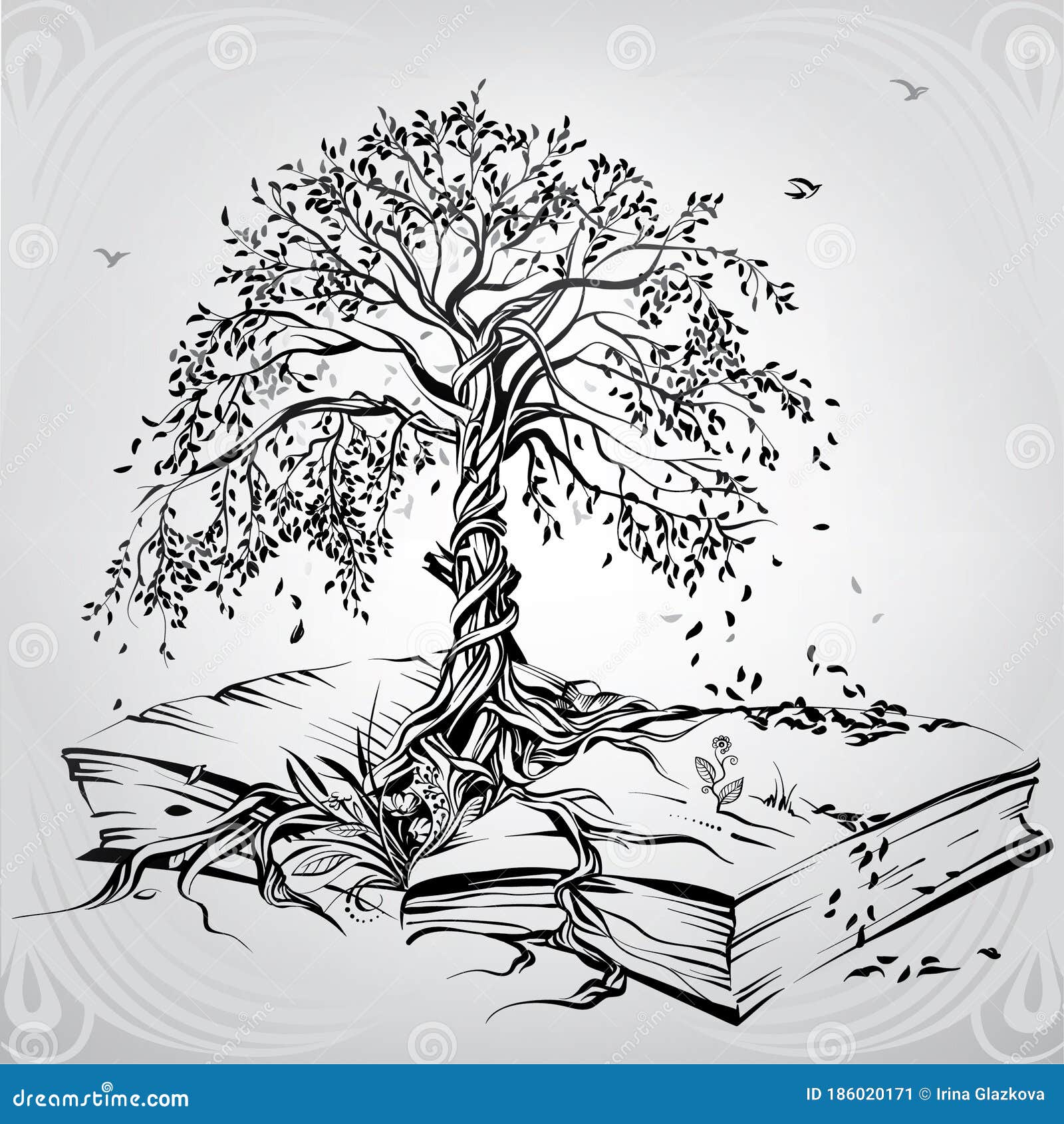 Tree of Knowledge. Vector Illustration Stock Illustration ...