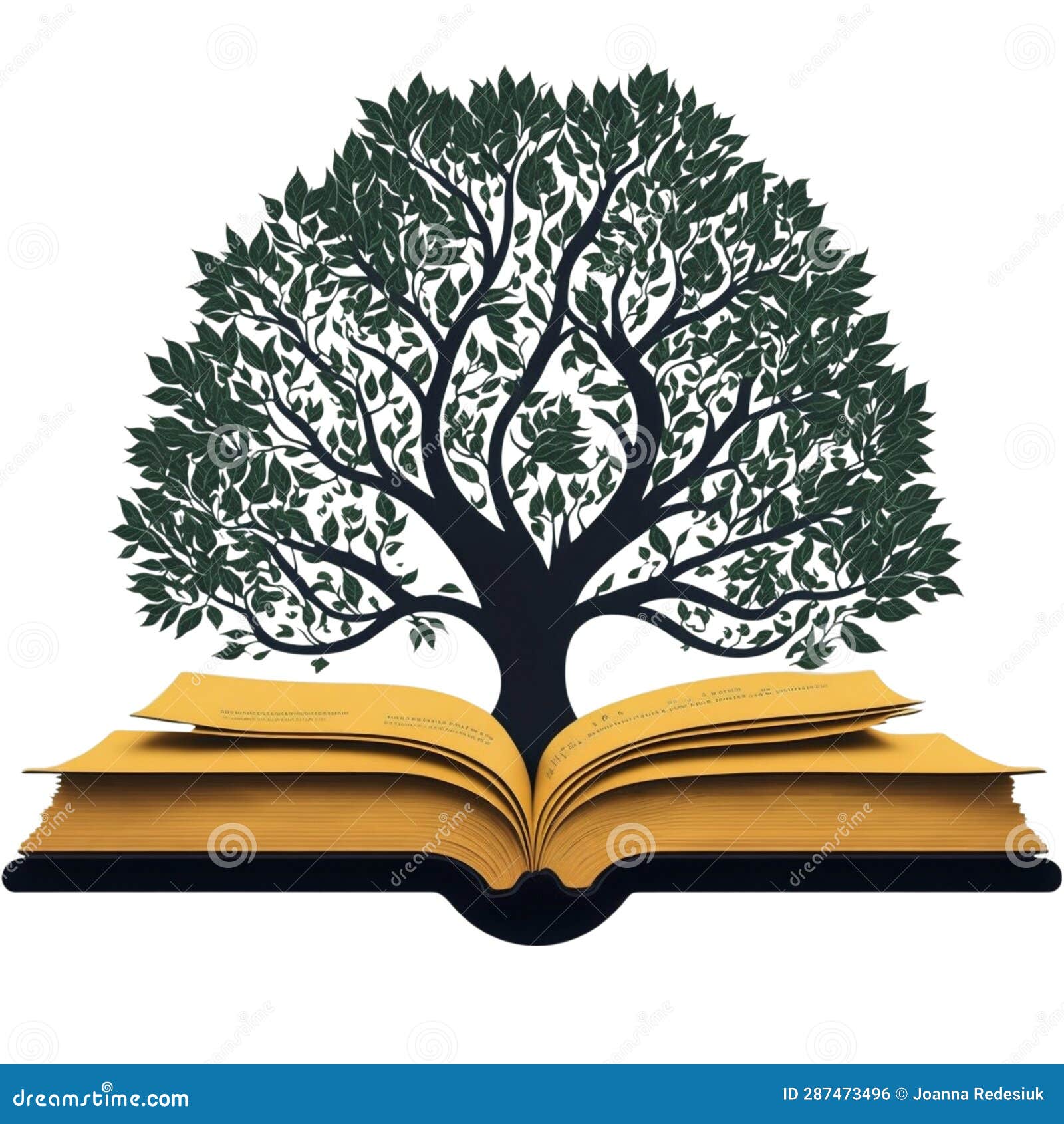 Tree of Knowledge with Books instead of Leaves Stock Illustration ...
