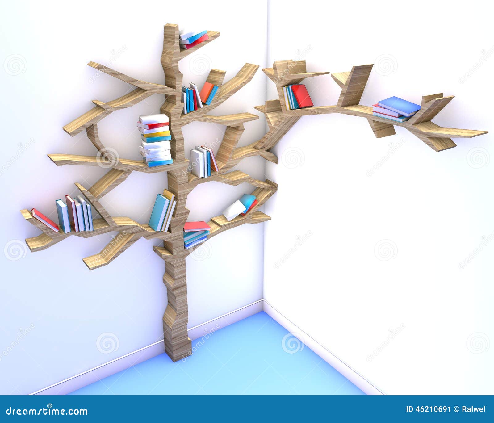 Tree of Knowledge. Bookshelf Stock Illustration - Illustration of ...