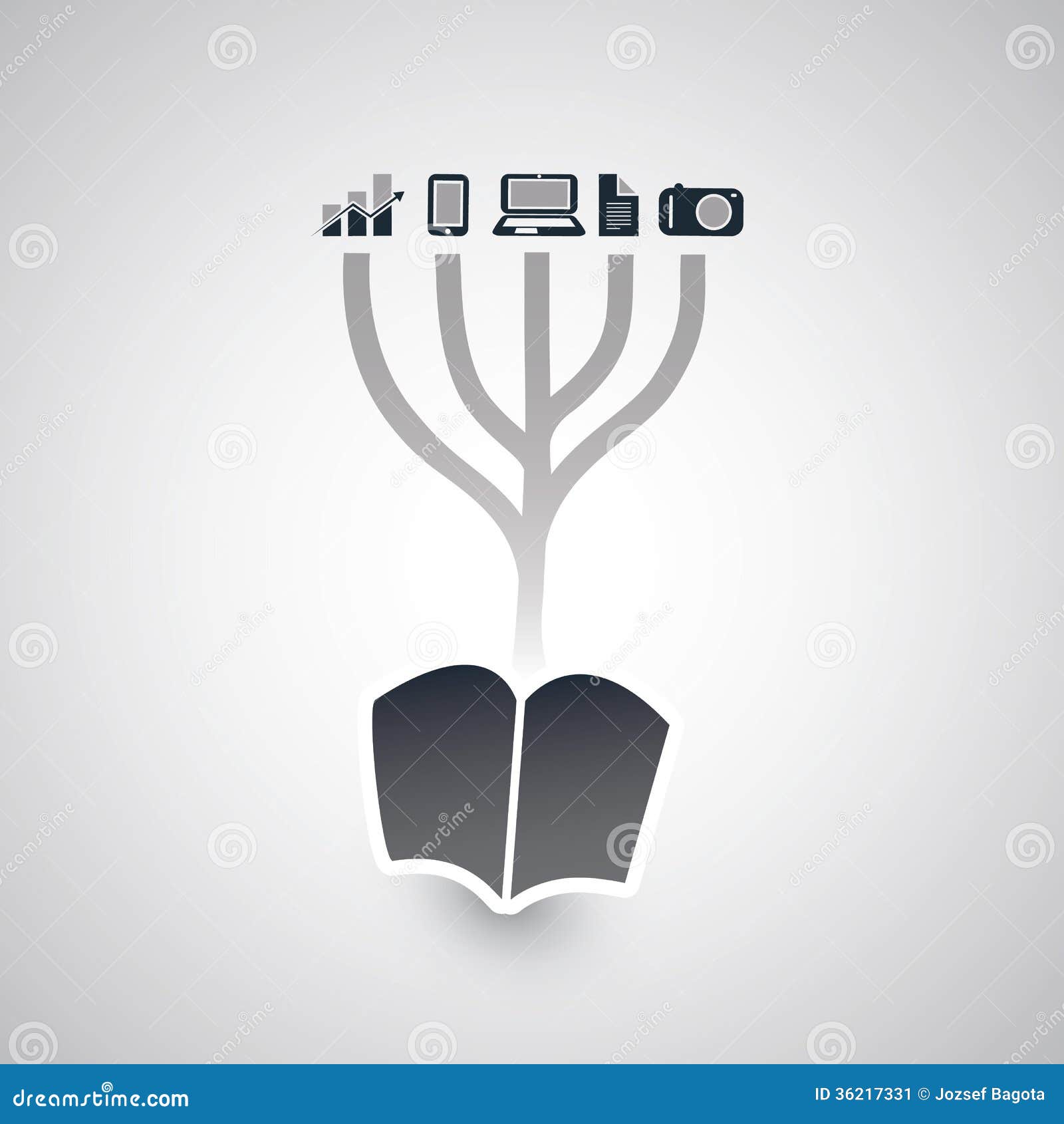 The Tree of Knowledge - Design Concept Stock Vector - Illustration of ...