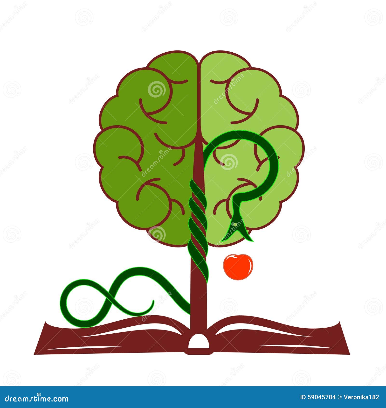 Tree of knowledge. stock vector. Illustration of devil - 59045784