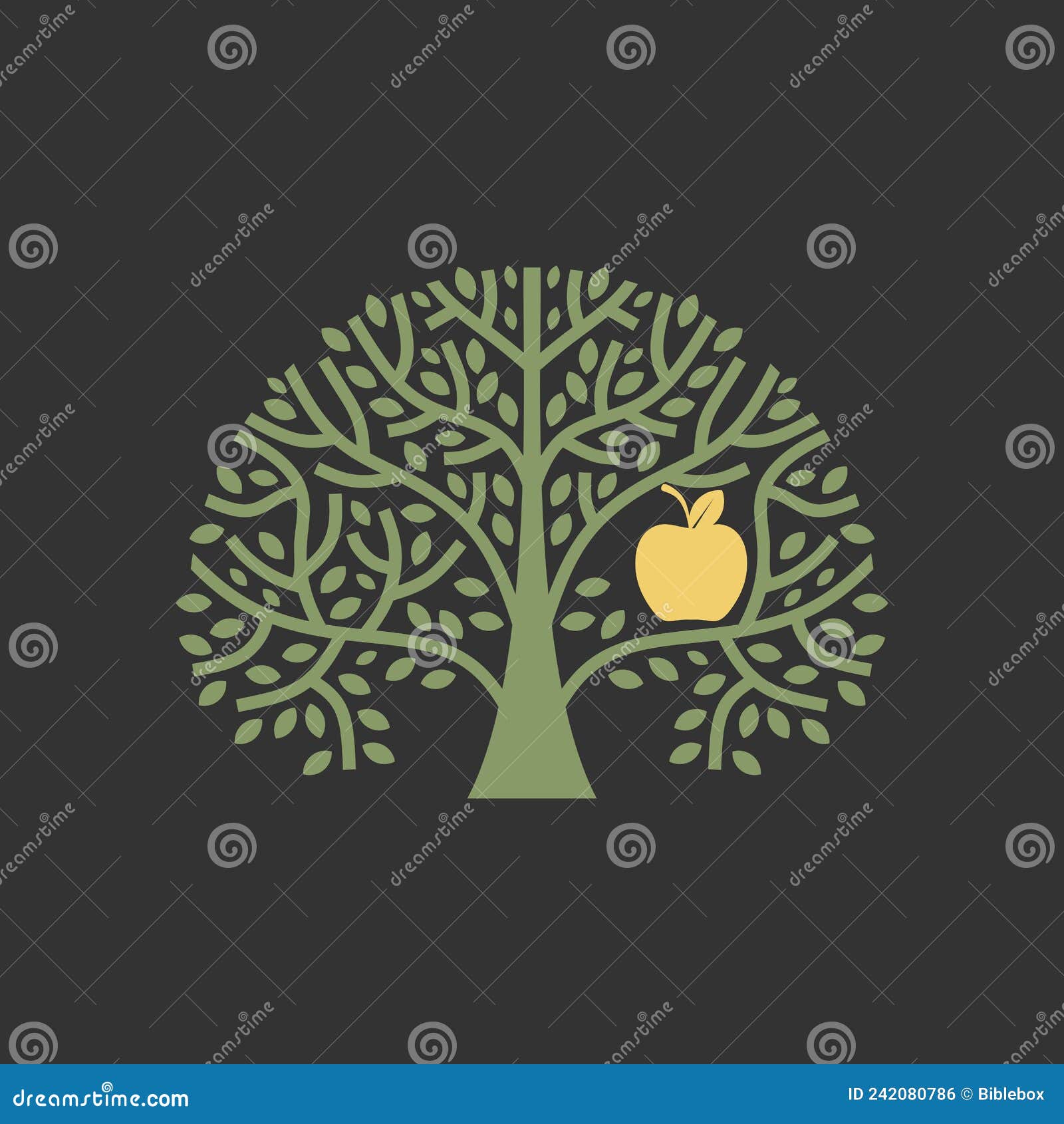 Tree of Knowledge of Good and Evil in Paradise. Plant in the Garden of ...