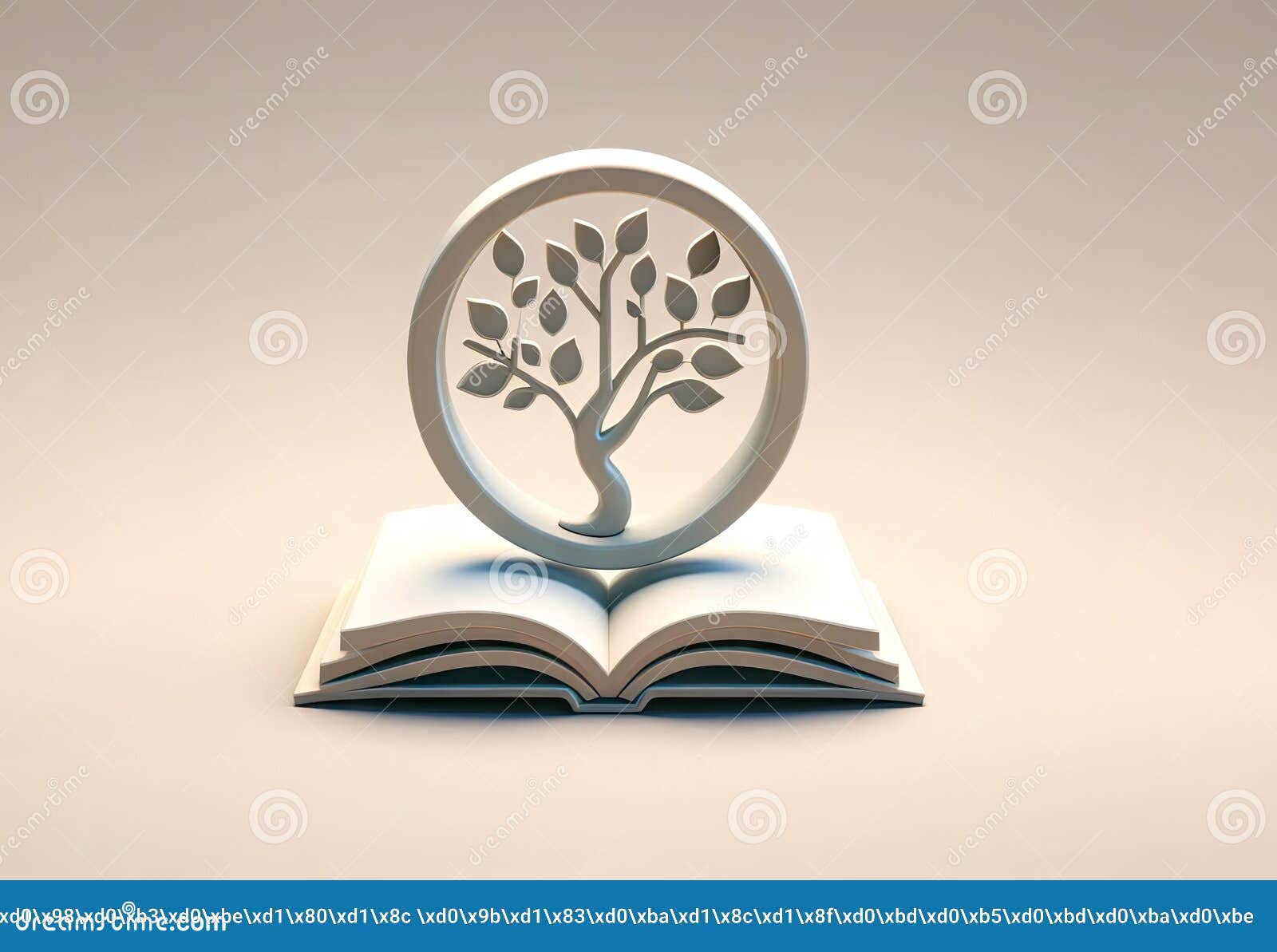 A Tree of Knowledge Grows from an Open Book. Ai Generative Stock ...