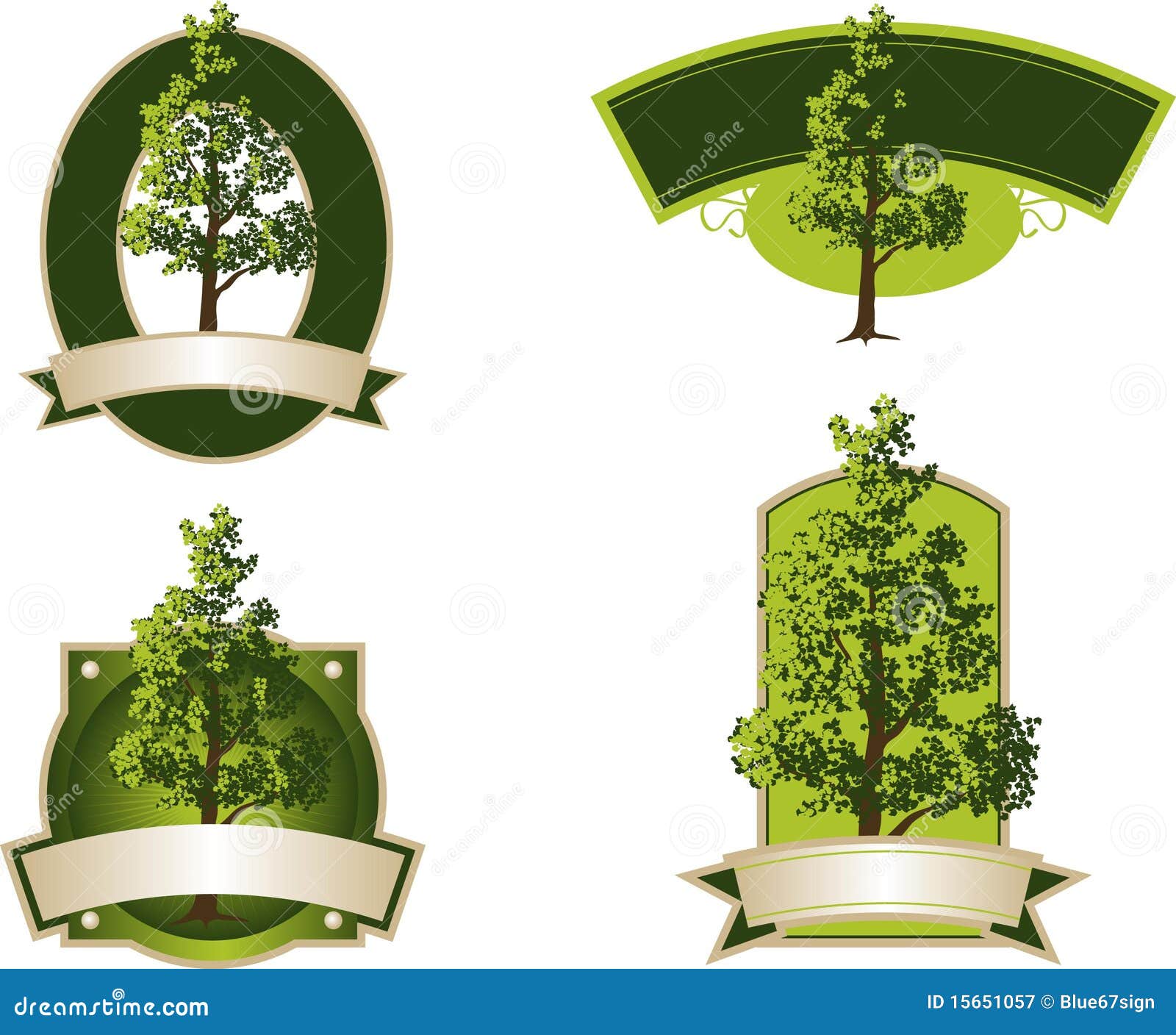 Tree Labels stock vector. Illustration of foliage, strength - 15651057