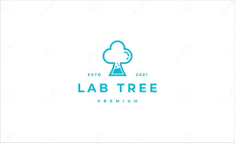 Tree Laboratory Logo Design Vector Illustration Stock Vector ...