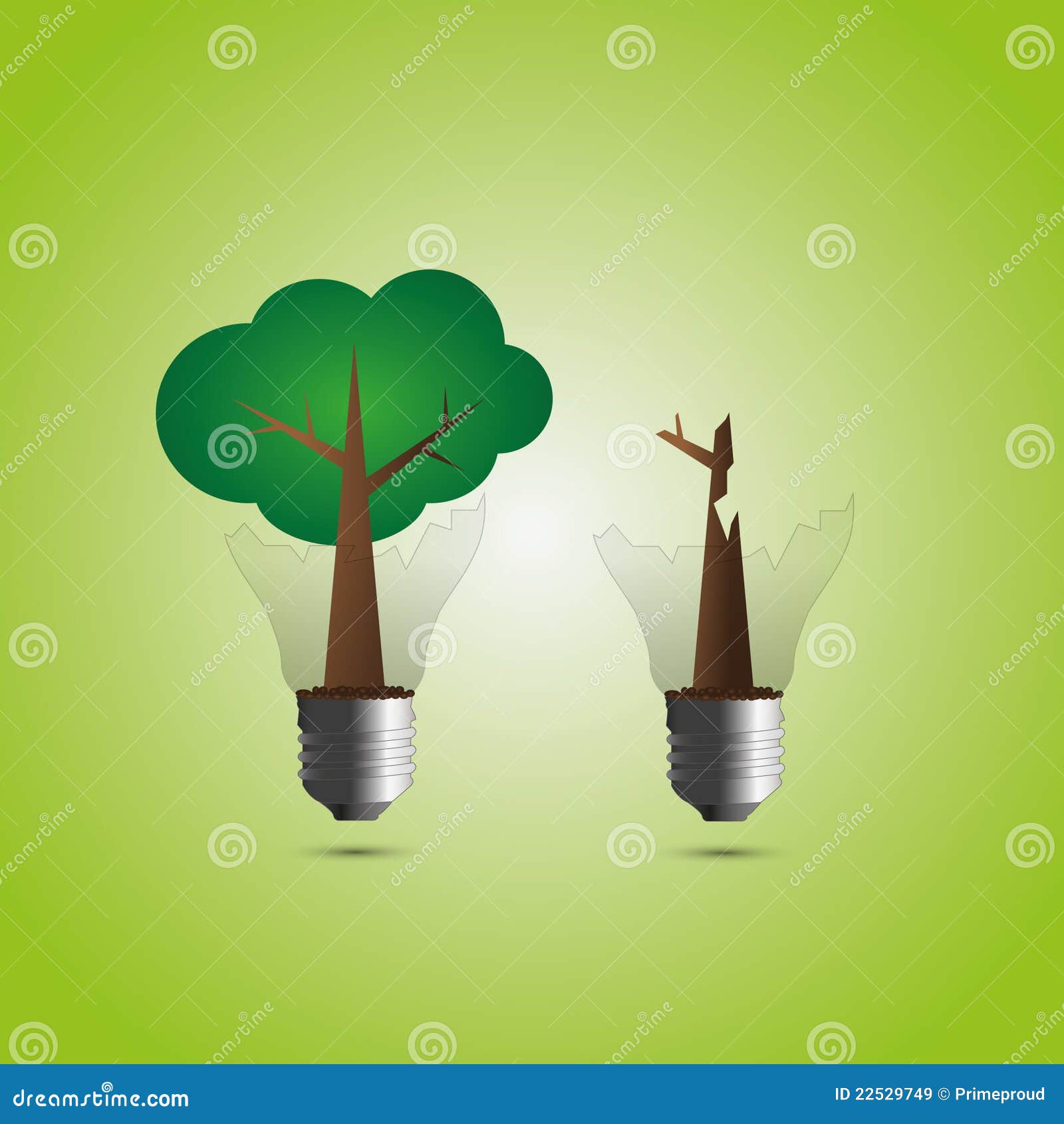 Tree lamp stock vector. Illustration of renewable, ideas - 22529749