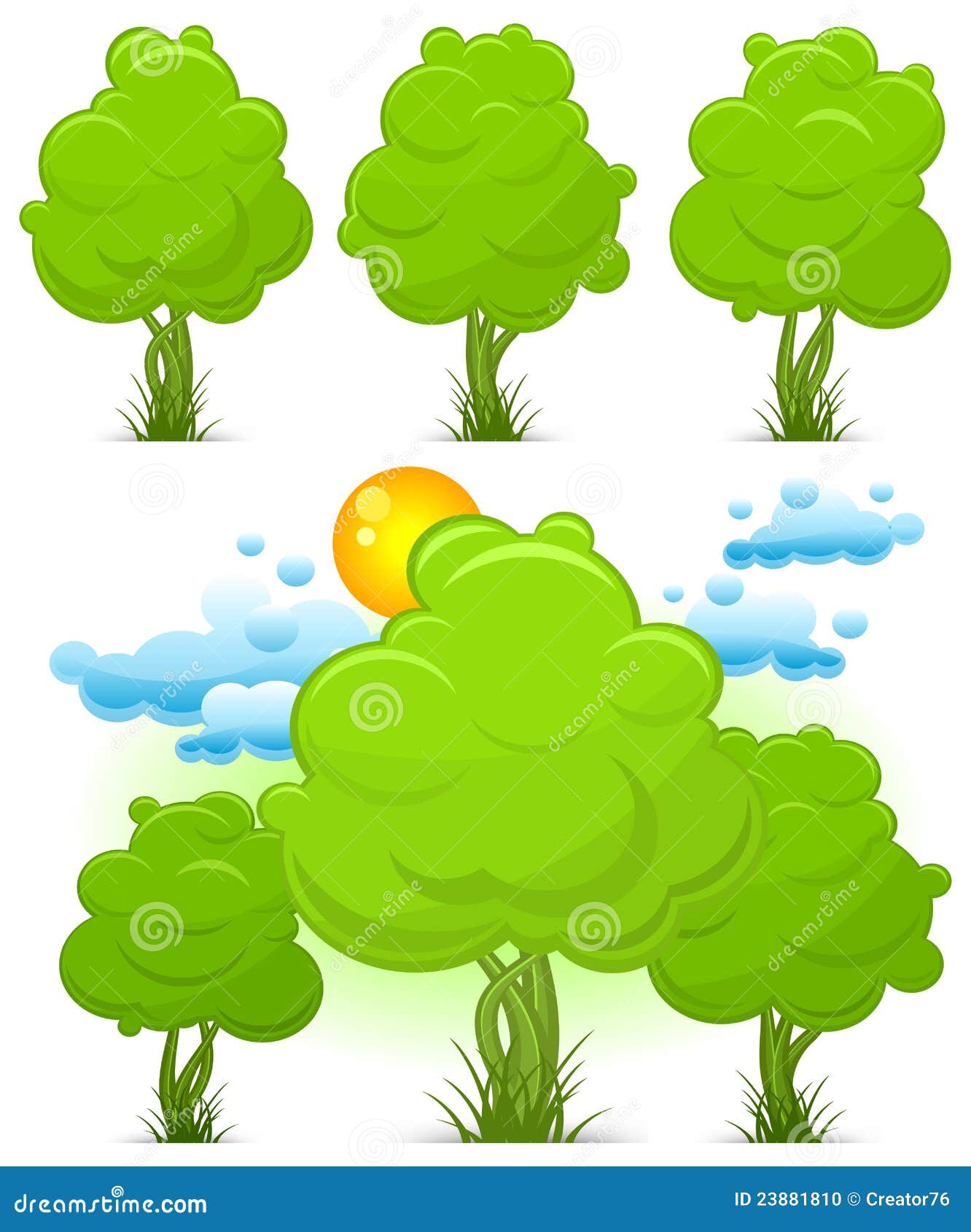Tree landscape stock vector. Illustration of landscape - 23881810