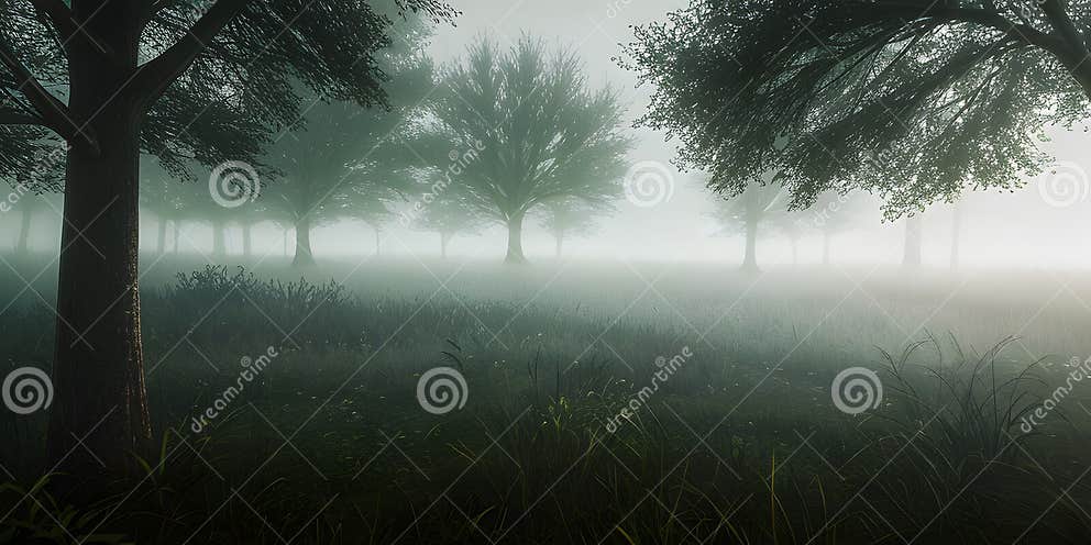 Tree Landscape Background Assorted Stunning Misty Pattern of Trees in ...