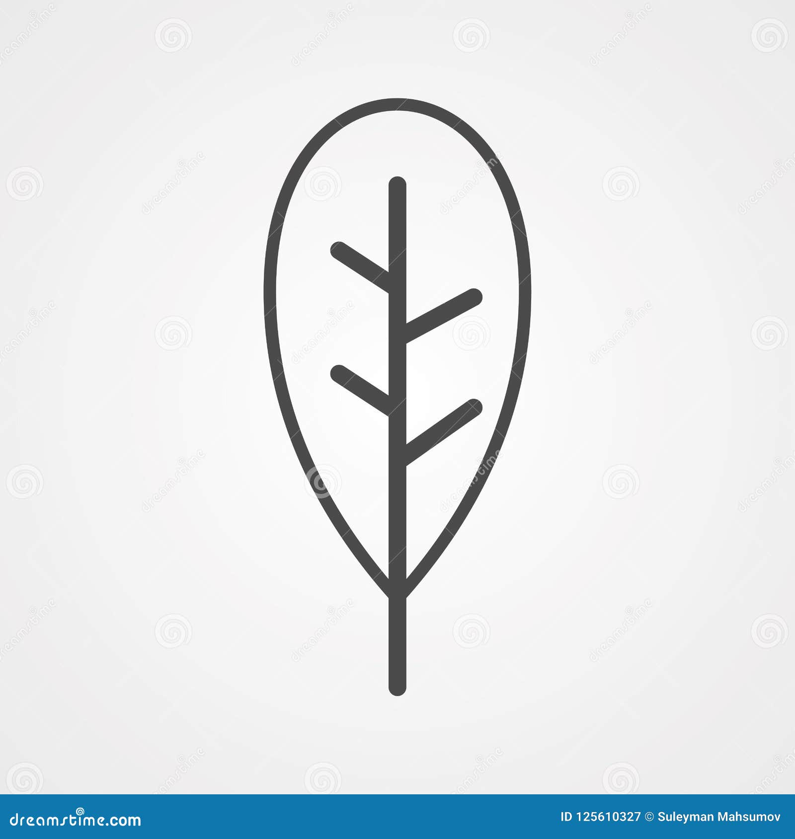 Leaf Vector Icon Sign Symbol Stock Vector - Illustration of branch ...